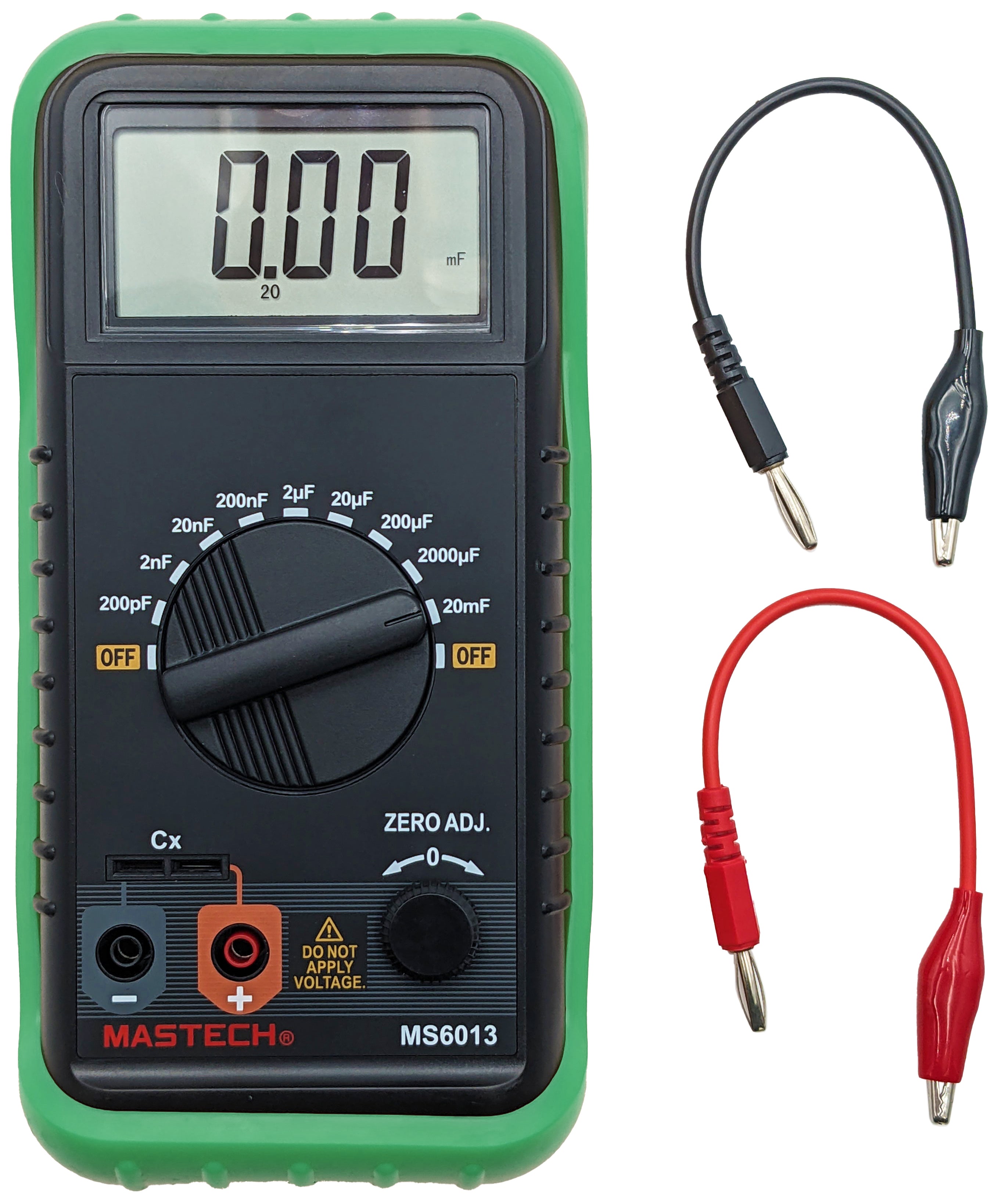 3½ Digit LCD Display Capacitance Meter, 9 Ranges from 200pF to 20mF ...