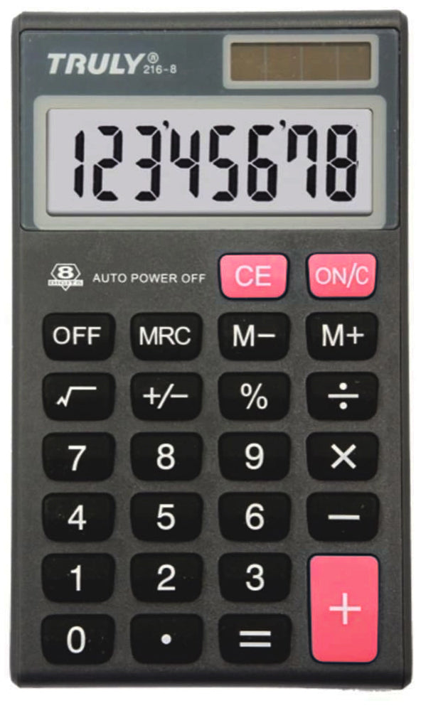 8-Digit Dual Power Calculator (216-8) – SciencePurchase