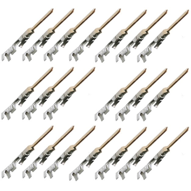 50 Pack Male Crimp Terminal Breadboarding Pins for 22 or 24 AWG Wire ...