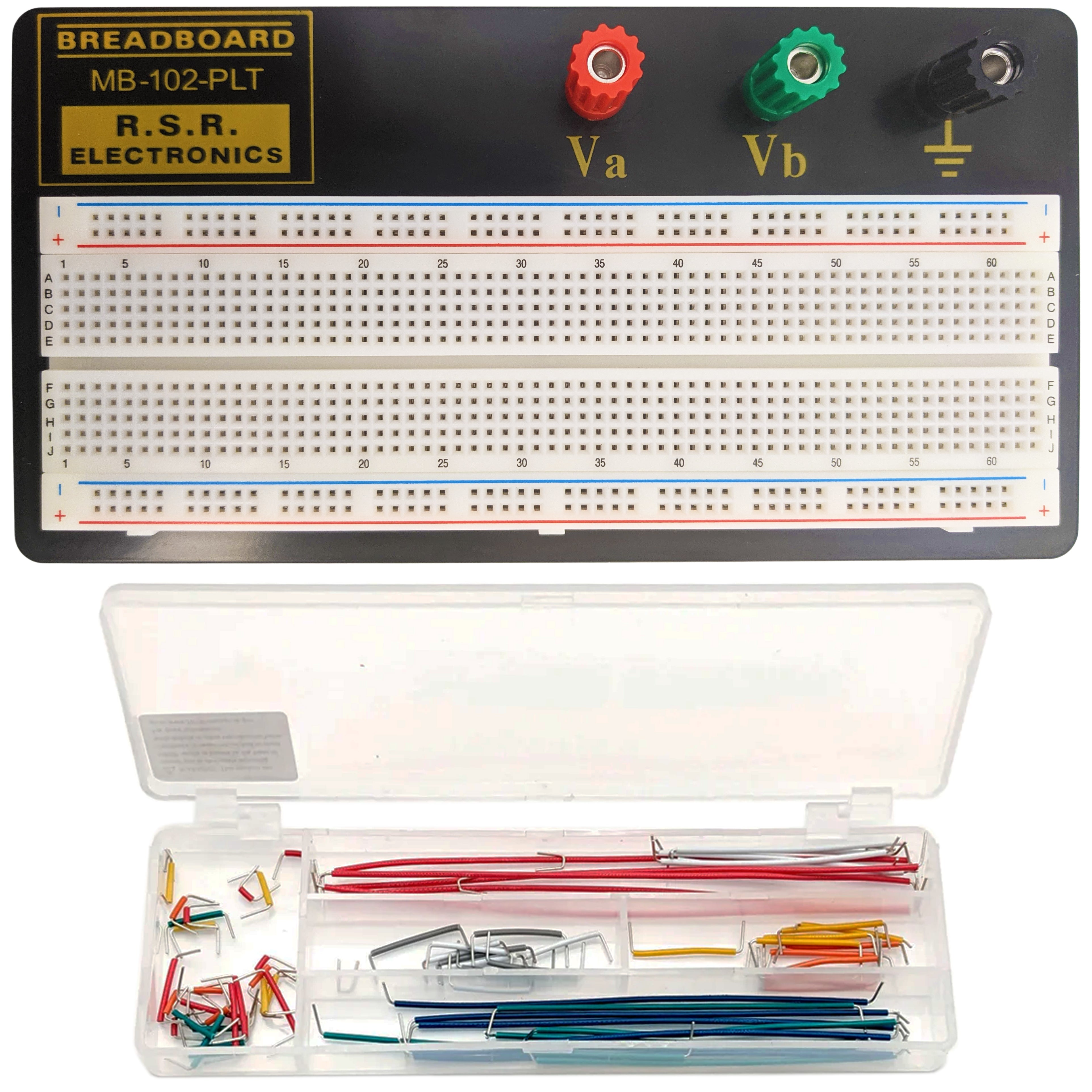 Premium 830 Contact Point Solderless Breadboard with 70 Piece Jumper W ...