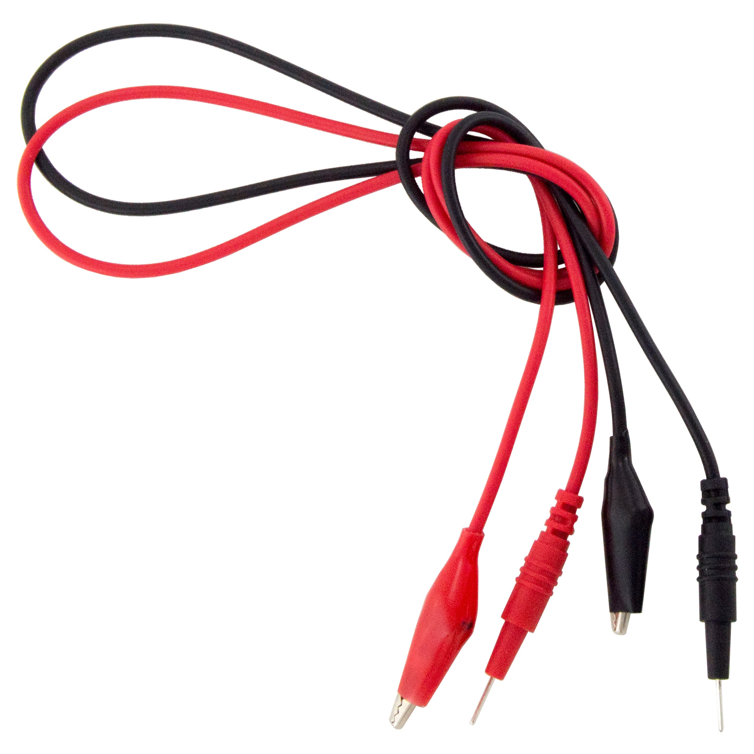 24-inch Alligator Clip to Breadboard Pin Lead Set, Includes 1 Red and ...