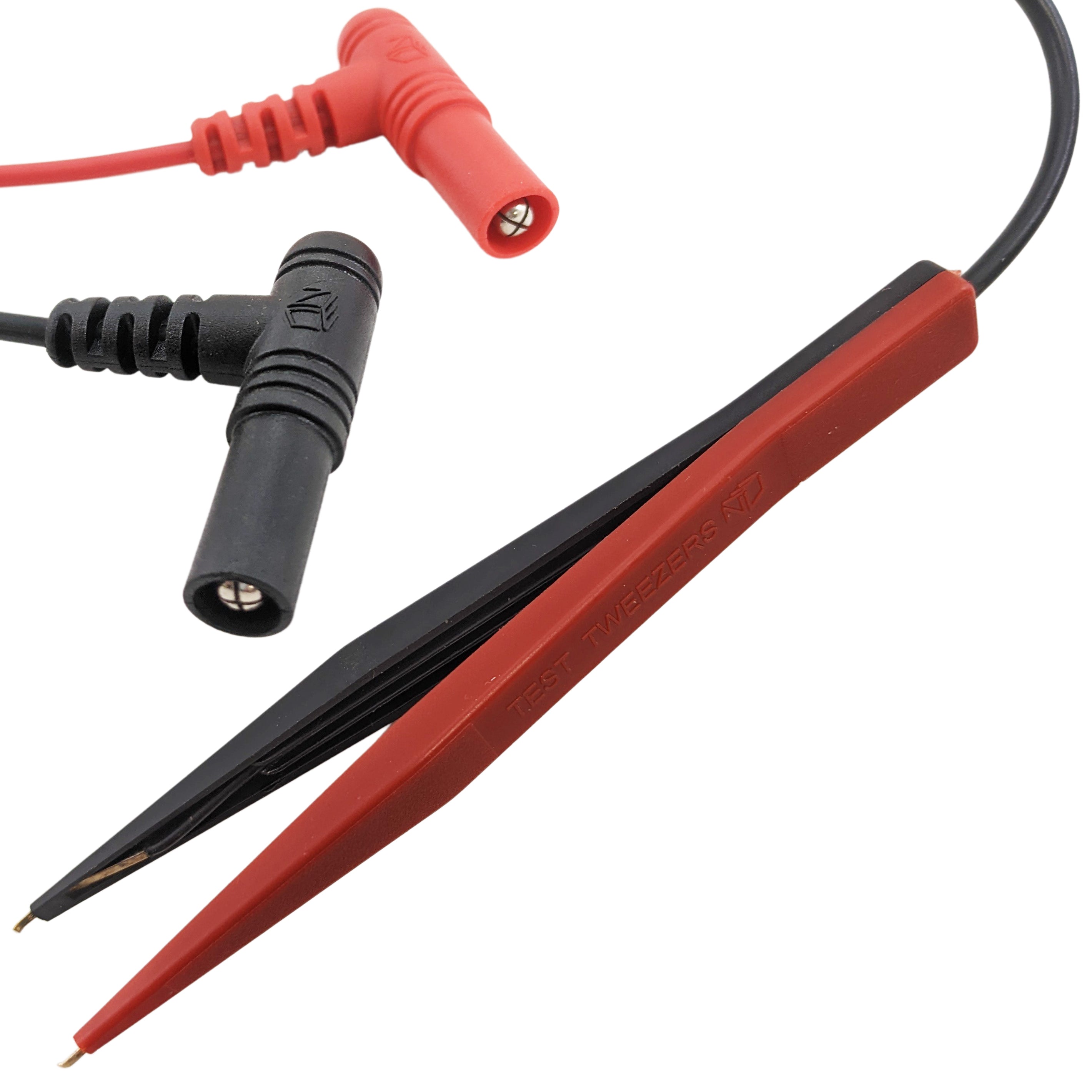 Shrouded Banana to SMD Tweezer Probe Test Lead for LCR / Multimeter, 3 ...