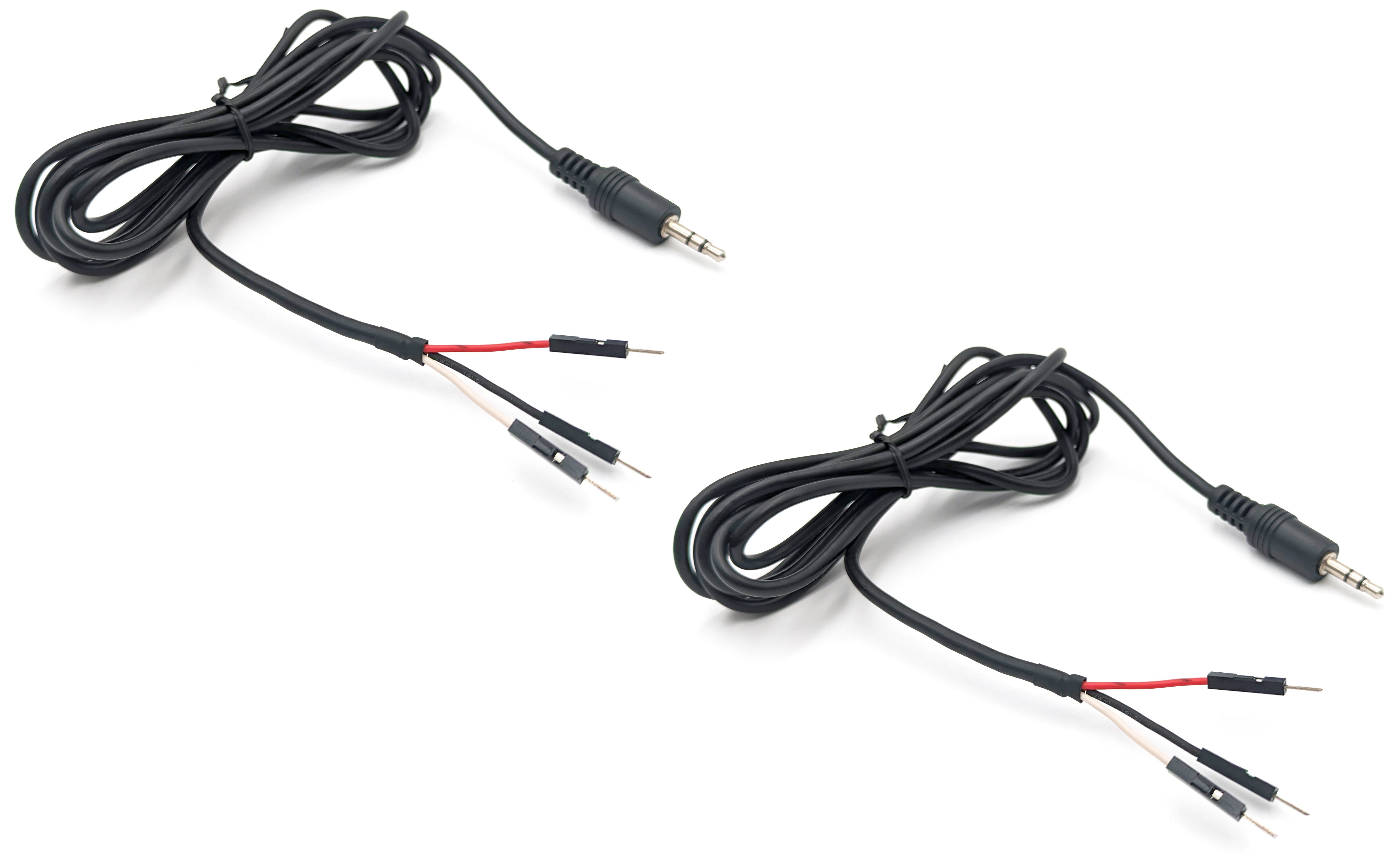 2 Pack 3.5mm Breakout Stereo Male Cable to 3x Dupont Male, 6 Feet Tota ...