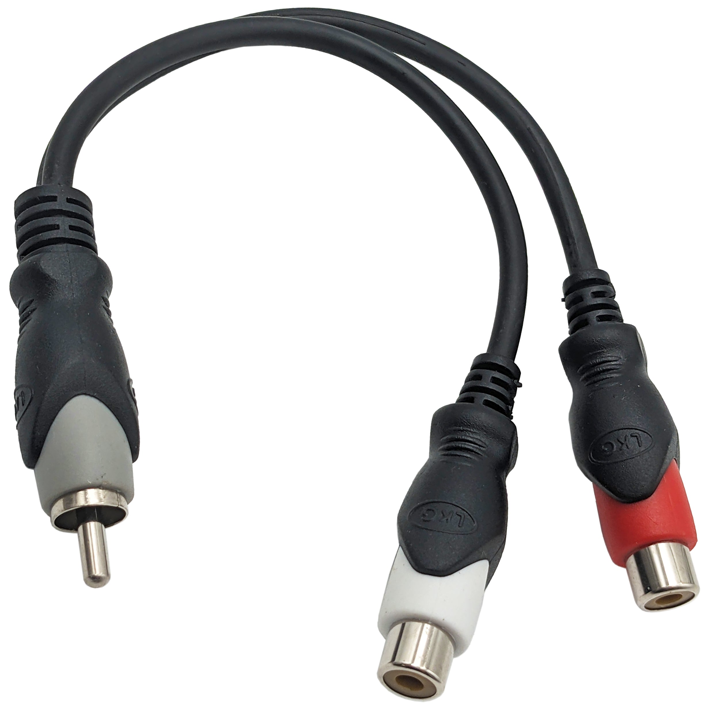 RCA Male to Dual RCA Female Y-Adapter Cable, 6-Inch Length ...