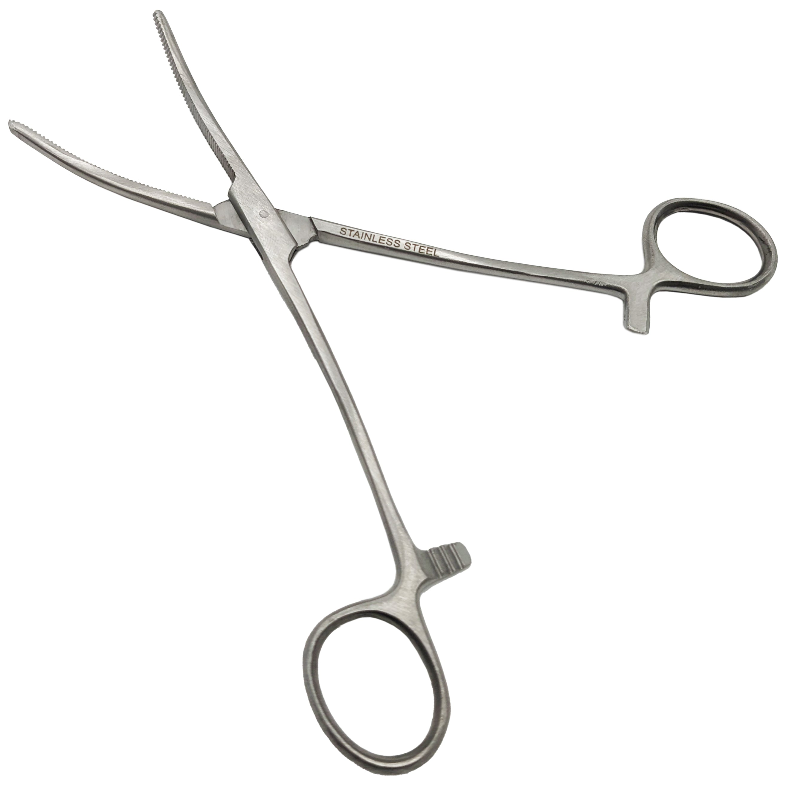 7" Curved Nose Hemostat Clamp with Serrated Jaws – SciencePurchase