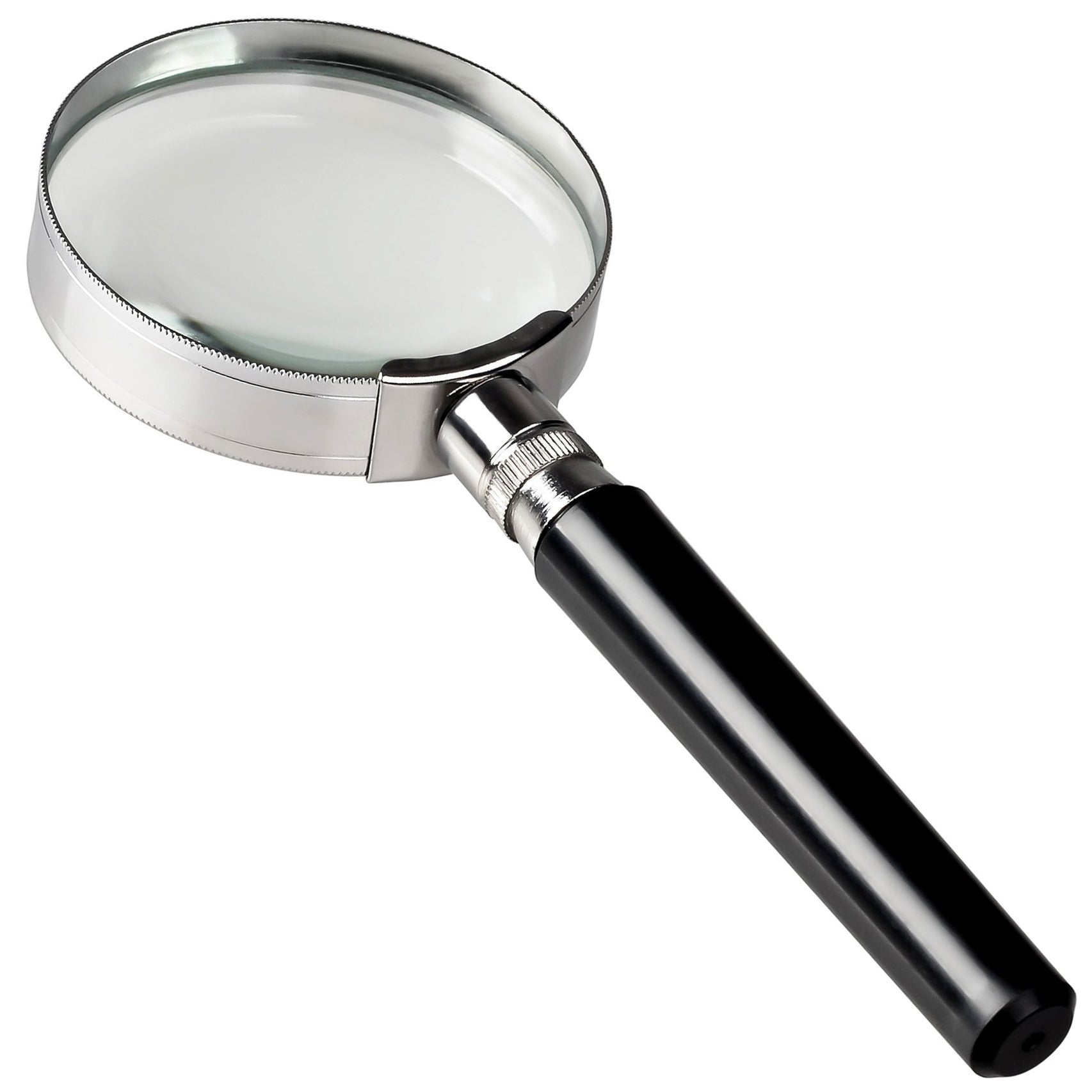 Magnifying Glass 3X Magnification, 2-inch Diameter with Black Plastic ...