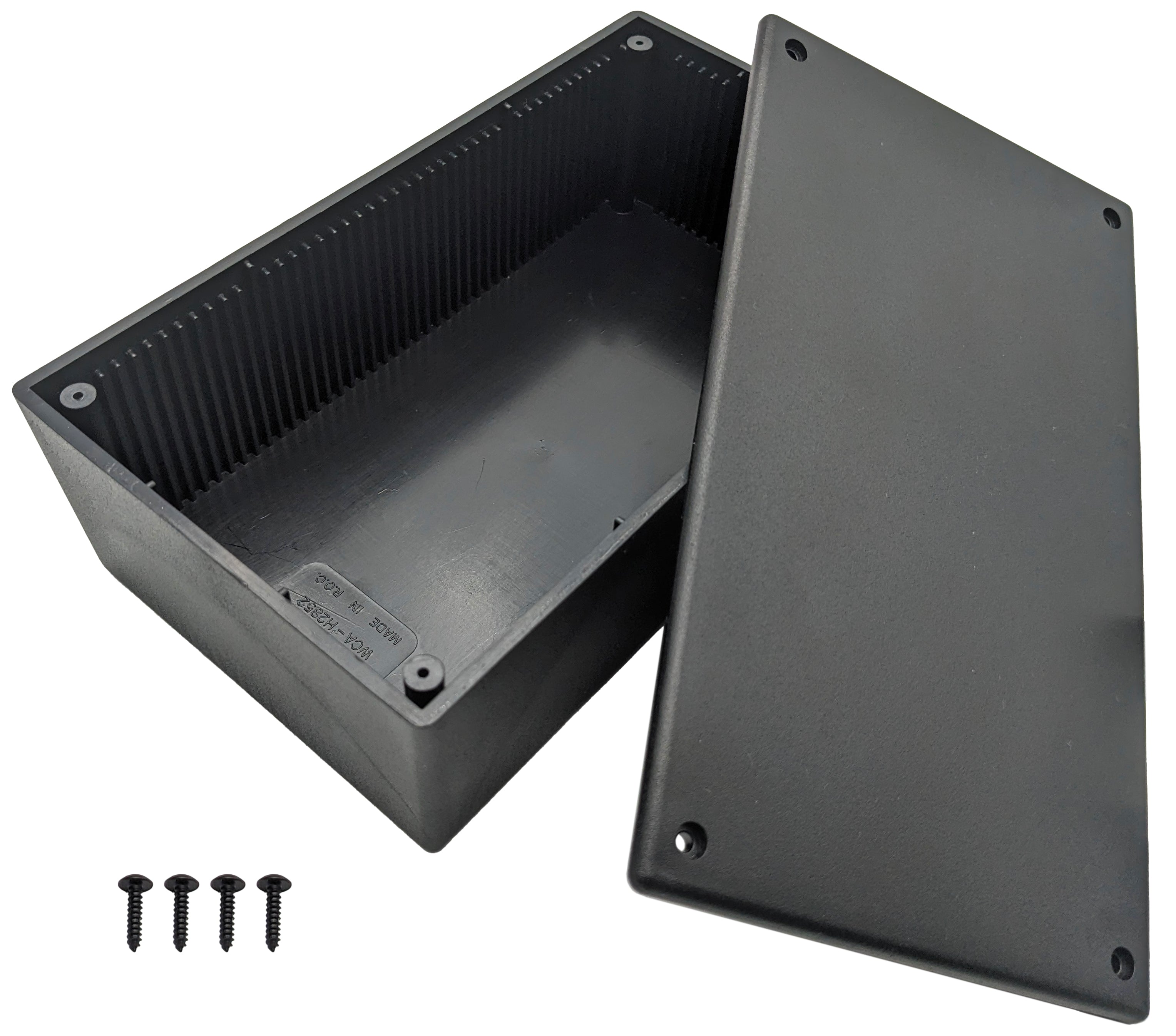 Black Plastic Enclosure Project Box with Lid and Screws, 7.5" x 4.25 ...