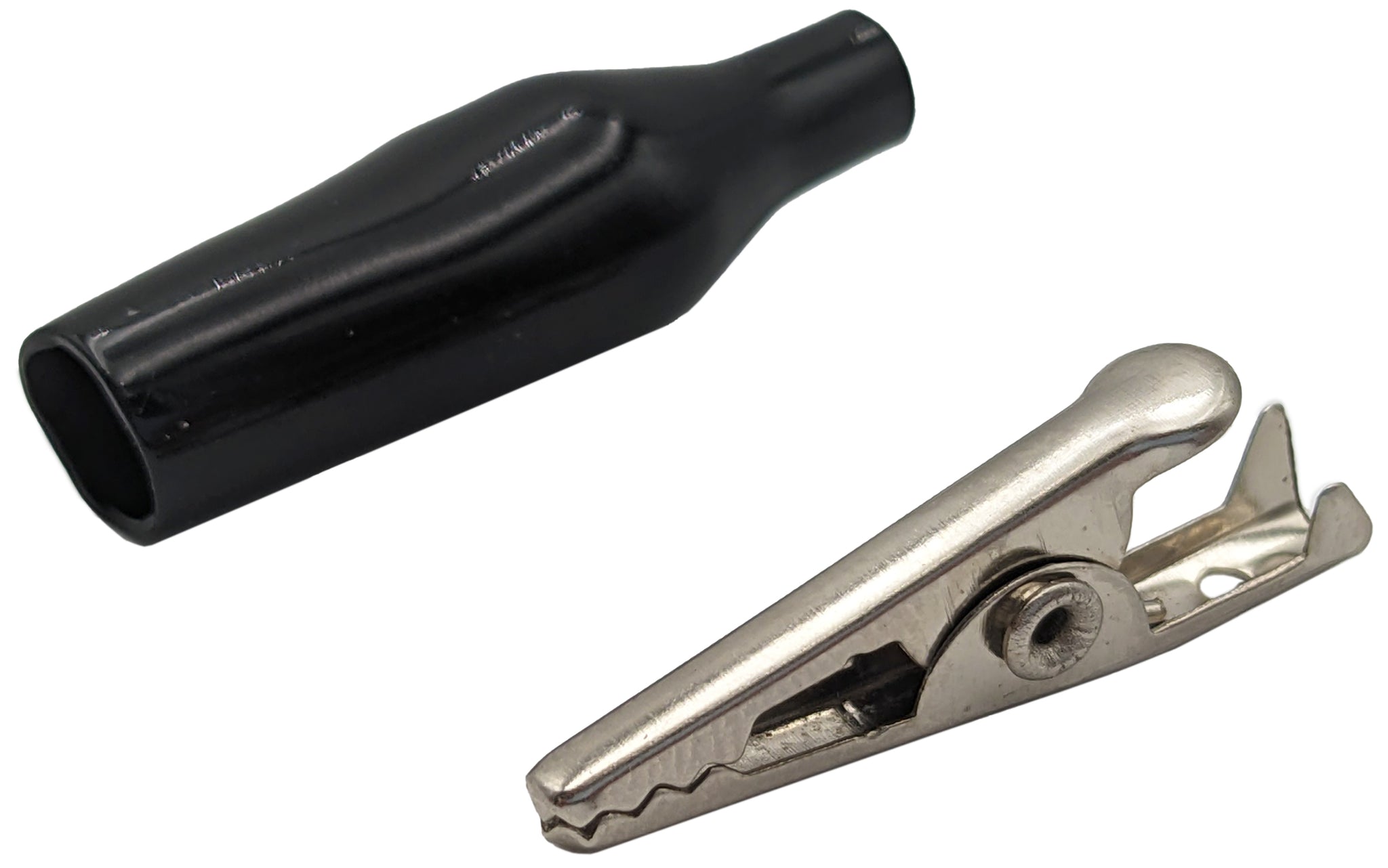 Small Alligator Clip with Black Insulator, 1" Length, Equal to #30 Cli ...