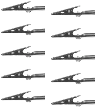 10 Pack Alligator Clips Screw Type, 2-inch Length with 3/8-inch Jaw Op ...