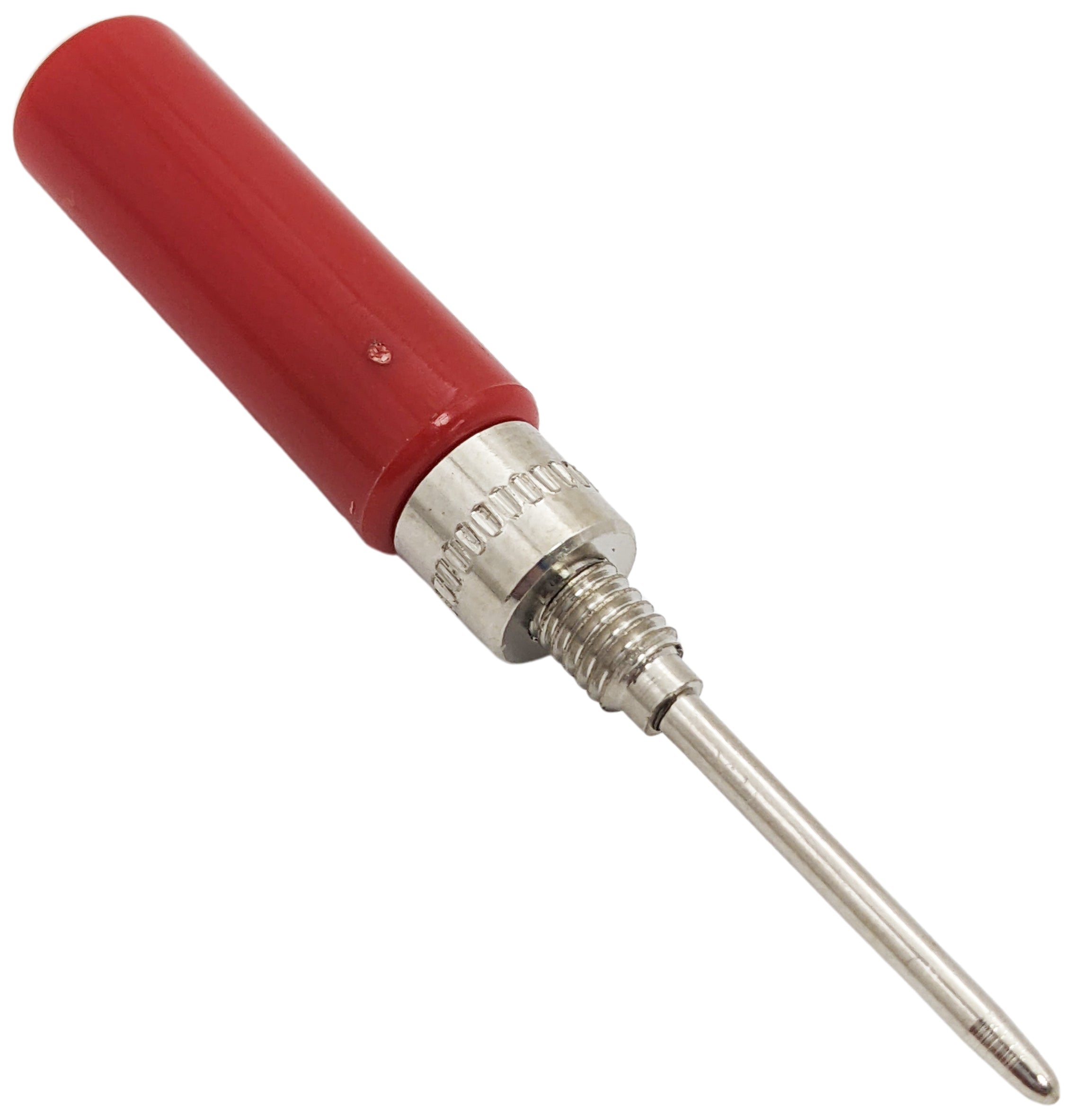 Insulated Tip Probe, Solderless (Red), 0.08" Diameter with Needle Poin ...