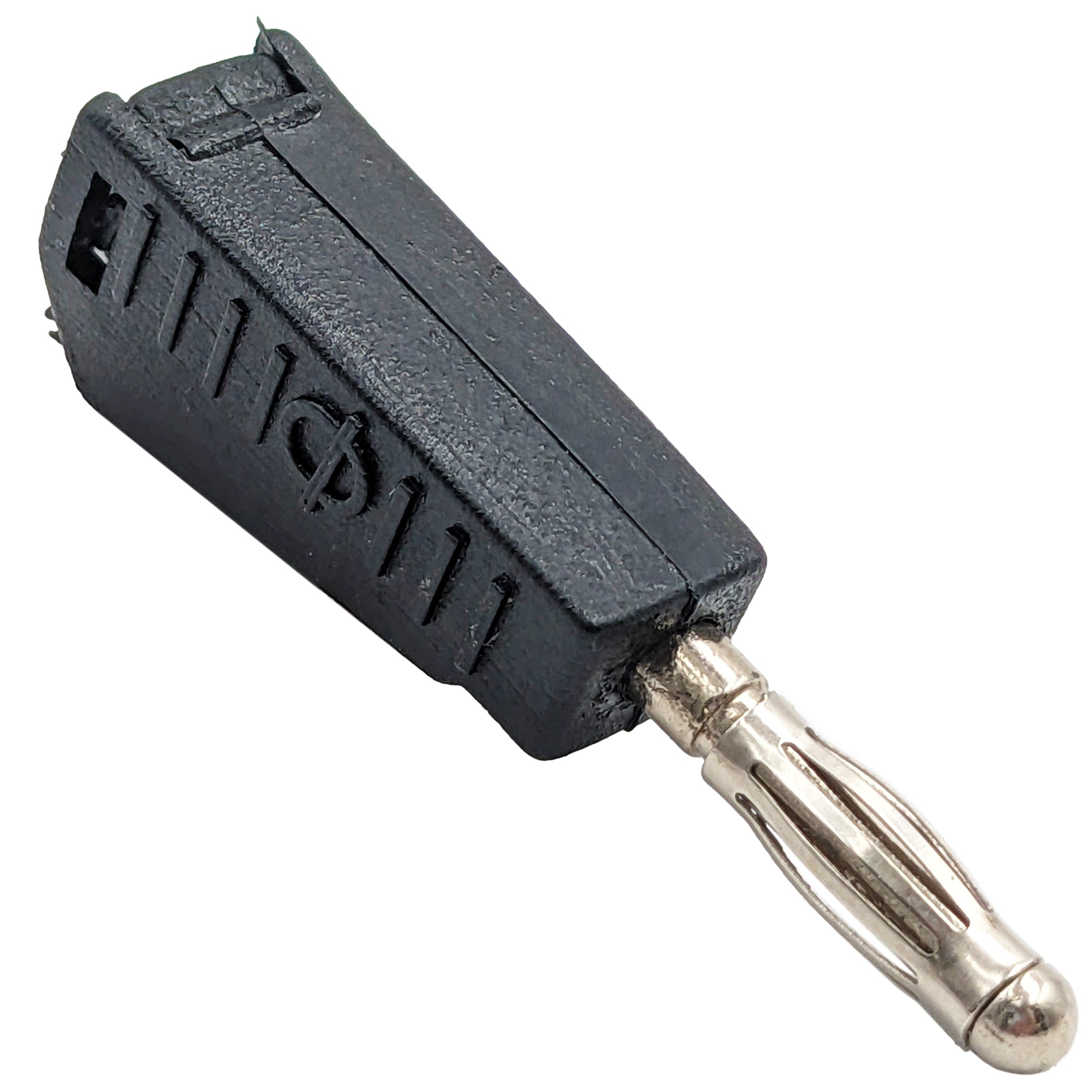 Black Stackable 4mm Banana Plug Connector for Building or Repairing Te ...