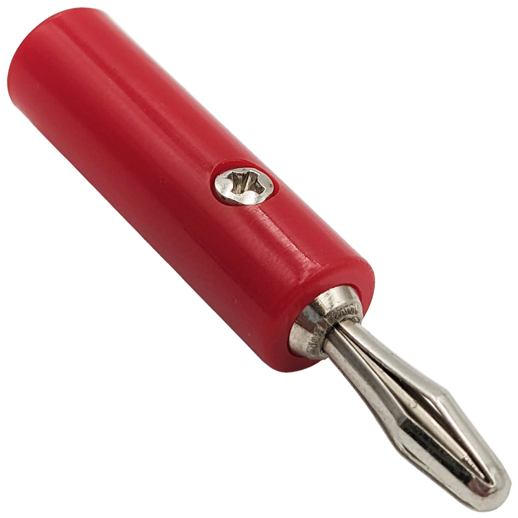 Red Insulated Banana Plug with Set Screw, Solderless, 1.85" Long ...