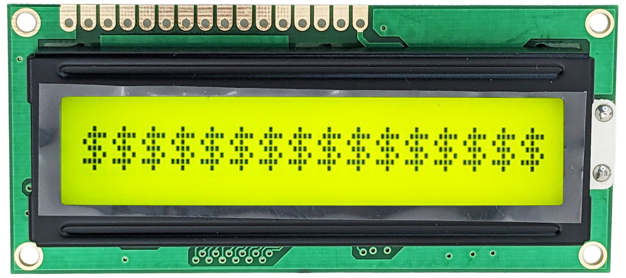 16x1 Character Dot Matrix LCD Module with Backlight, 64.0x13.8mm Viewi ...
