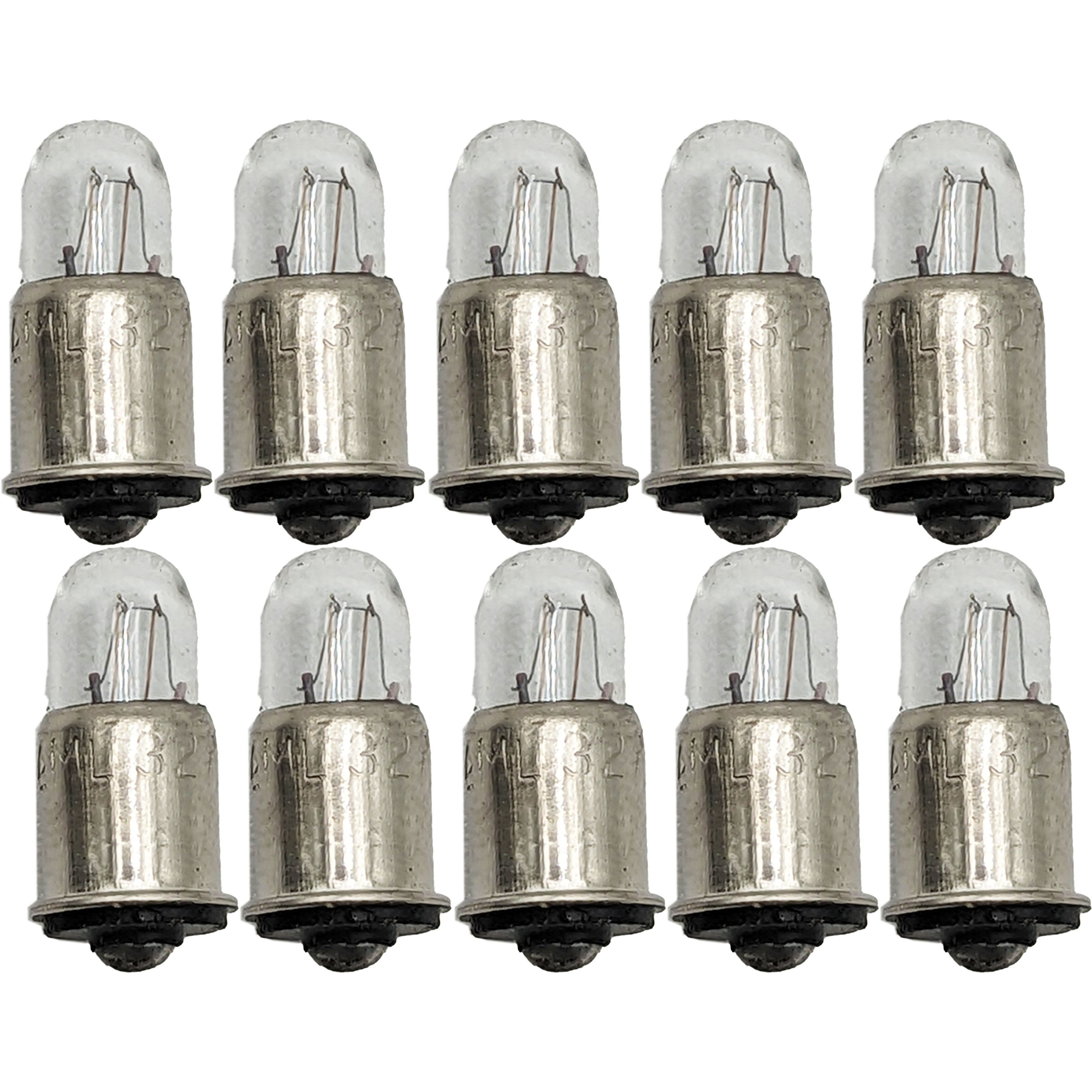 10 Pack T-1 3/4 Incandescent Lamp with Midget Flanged Base 28V, 40mA ...