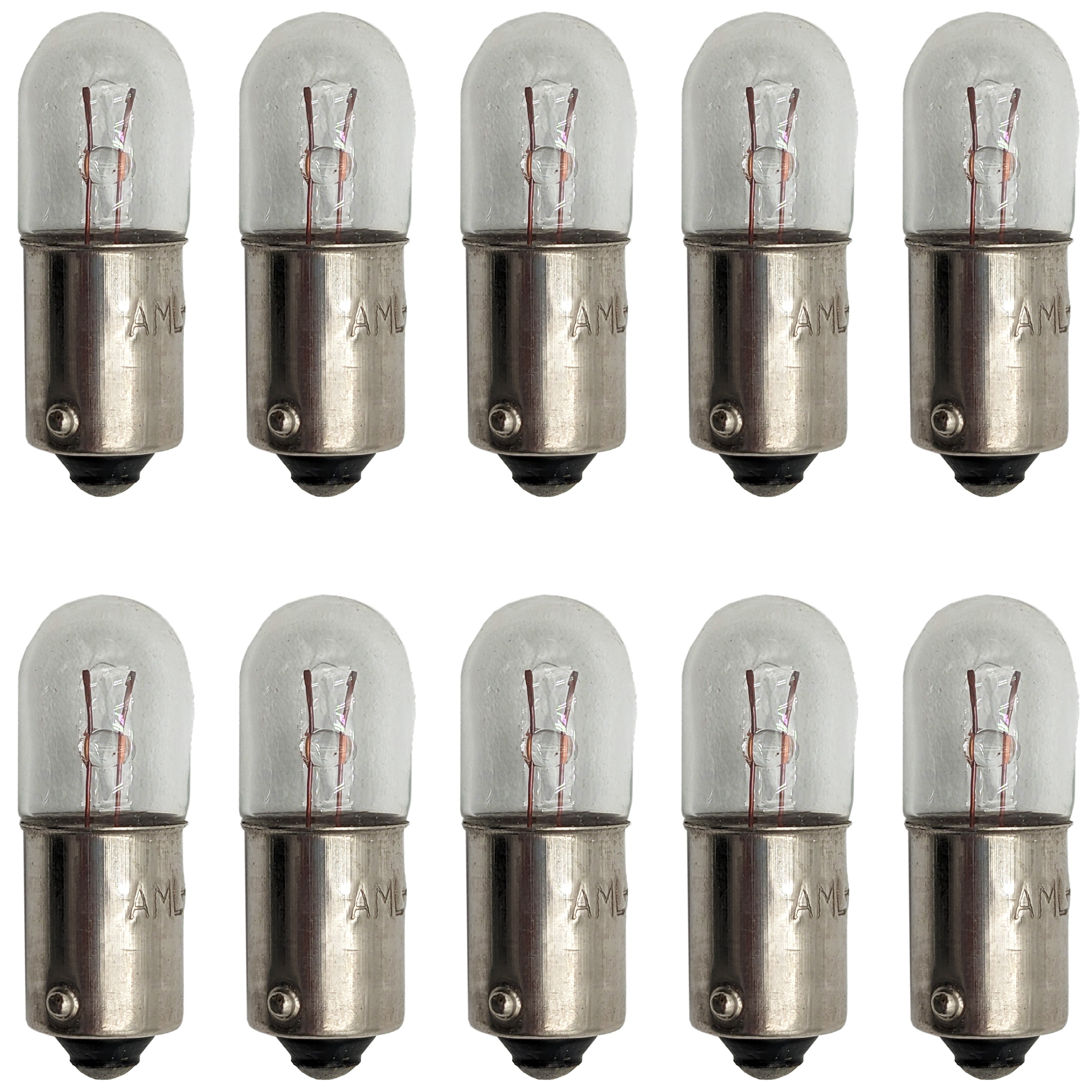 10 Pack T-3 1/4 Miniature Incandescent Lamp with Bayonet Base 2V, 60mA ...