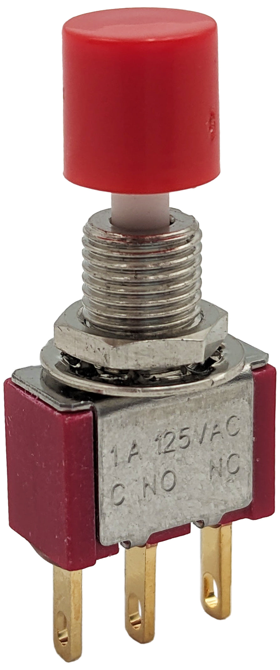 Snap-Acting SPDT Momentary Pushbutton Switch with Solder Lug Terminati ...