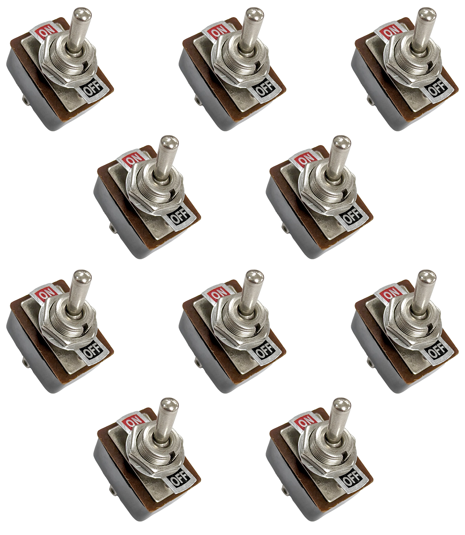 10 Pack Standard DPDT Toggle Switch ON-OFF with 6 Solder Lug Pins ...