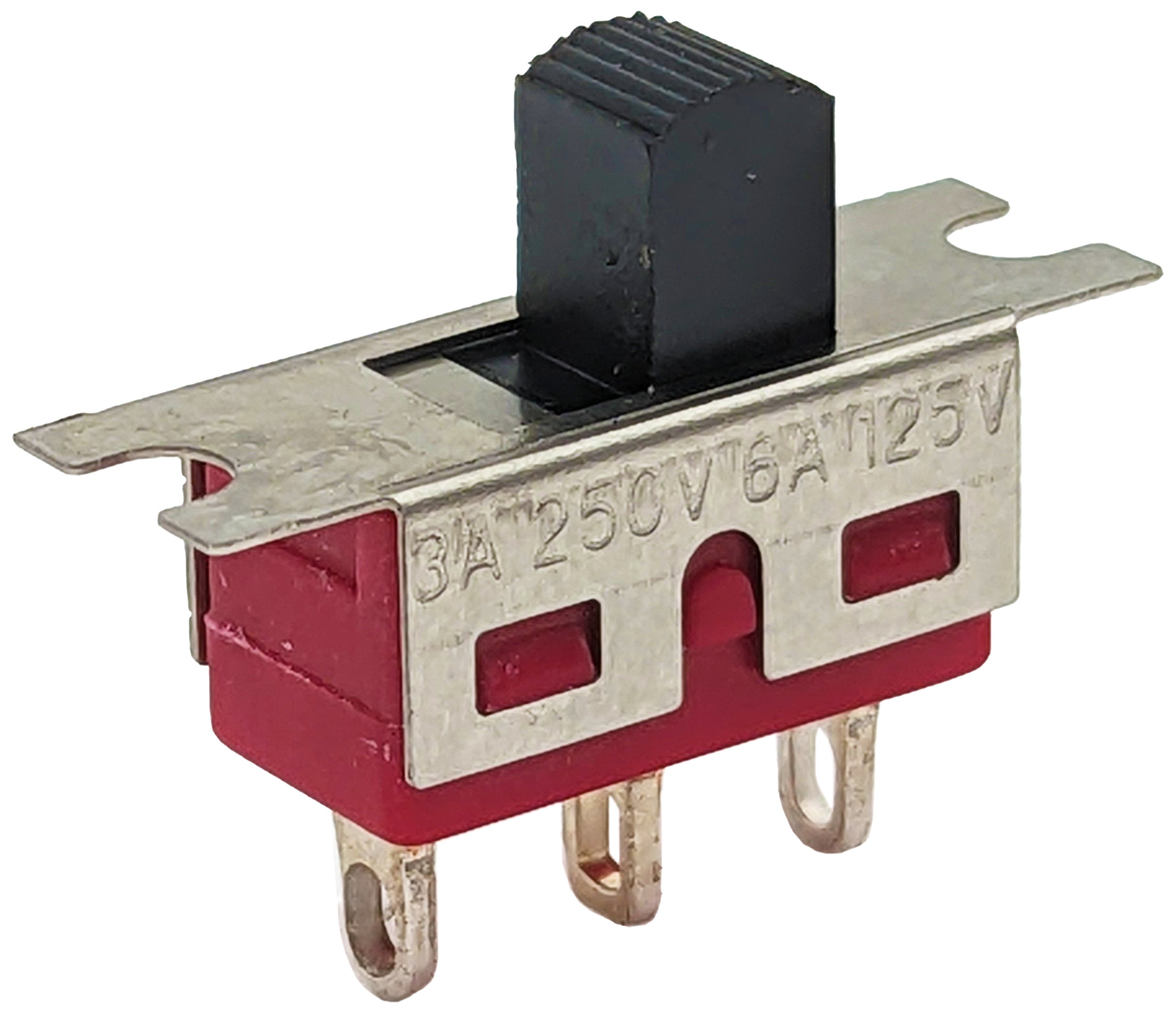 SPDT On-Off-On Mini Slide Switch with 3 Solder Lug Terminals (0.24" x ...