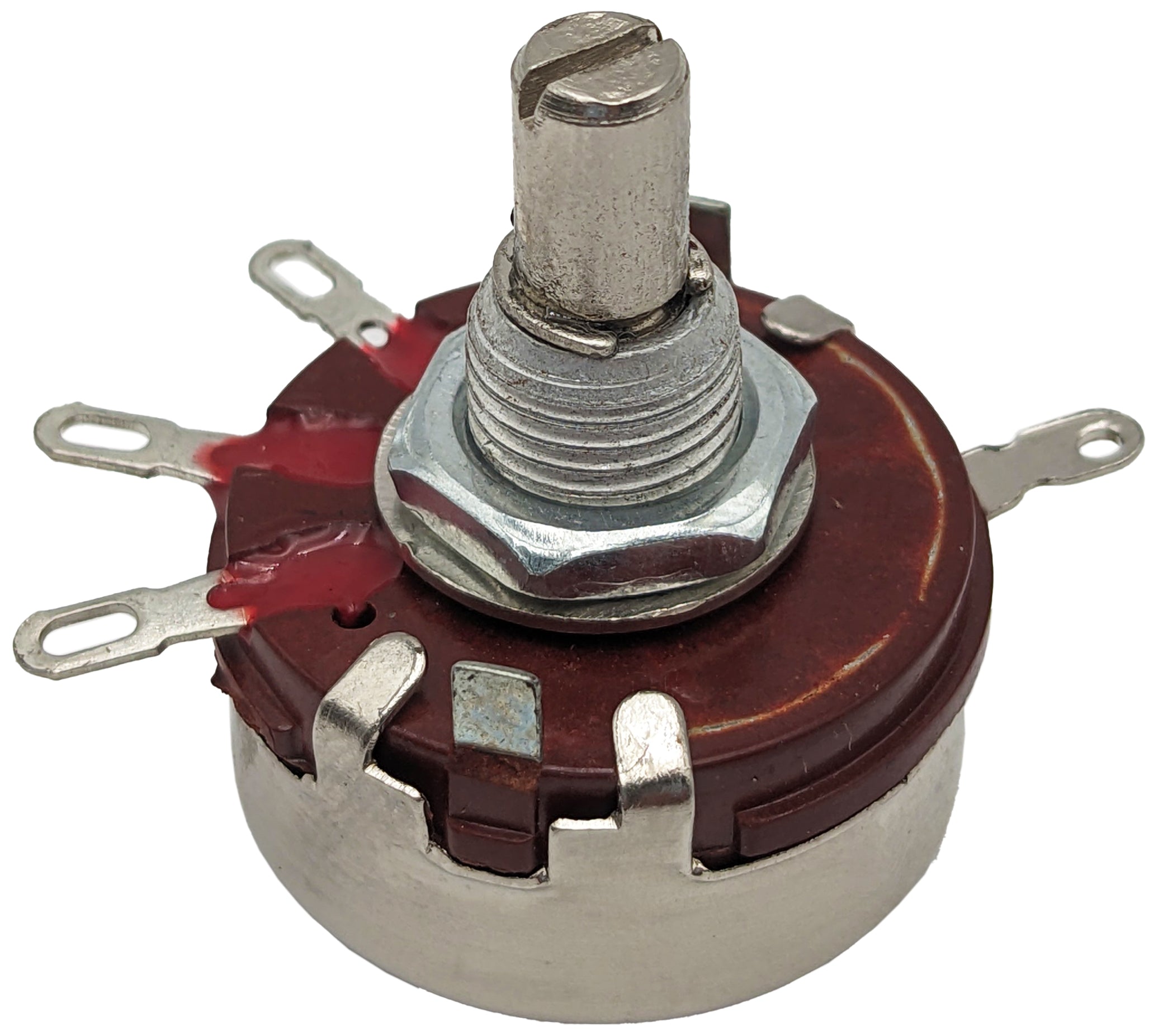 500Ω 2W Single Turn Carbon Film Potentiometer, Panel Mount, Round Slot ...