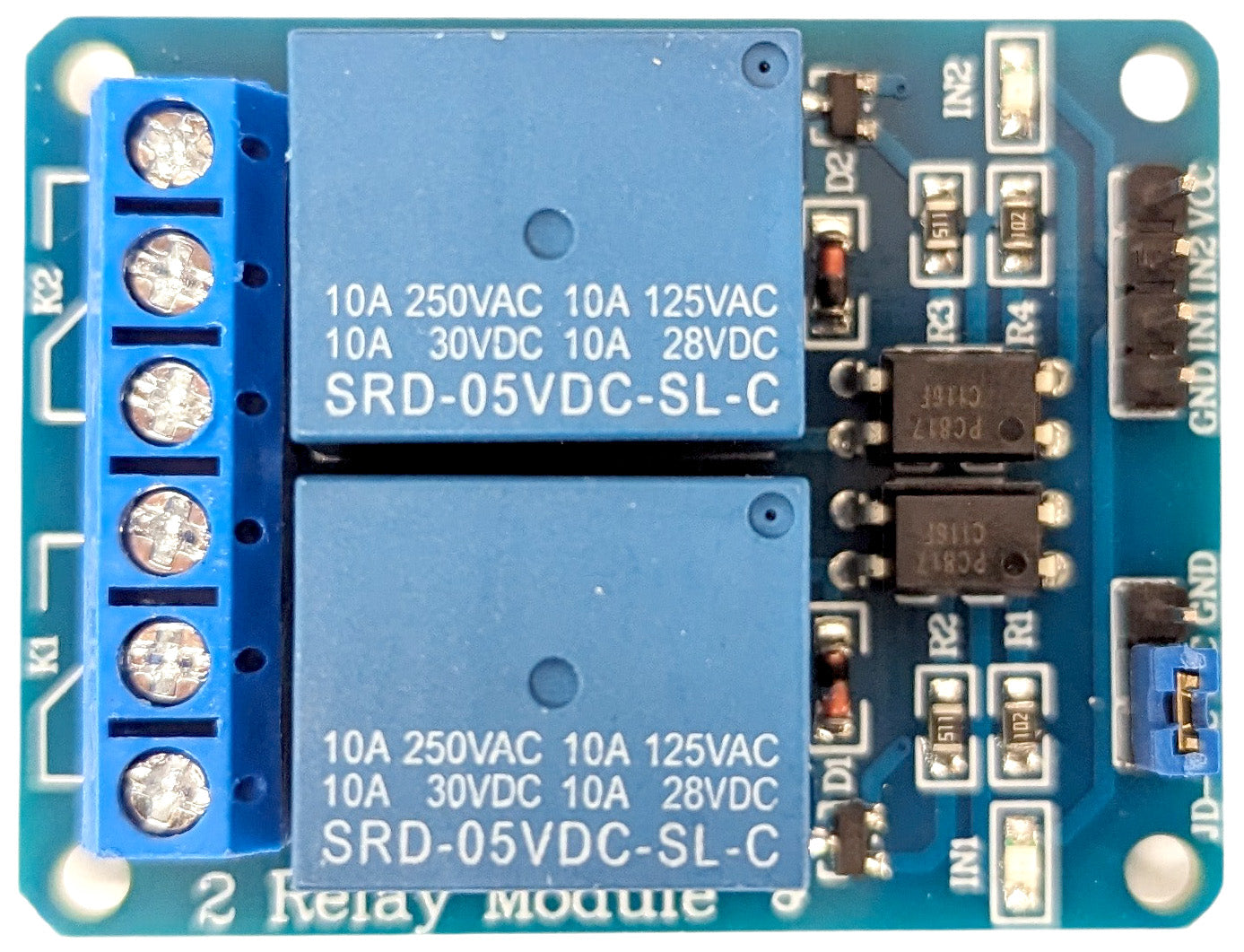 2 Channel 5V Relay Module With Low Level Trigger, Can Be Controlled By ...