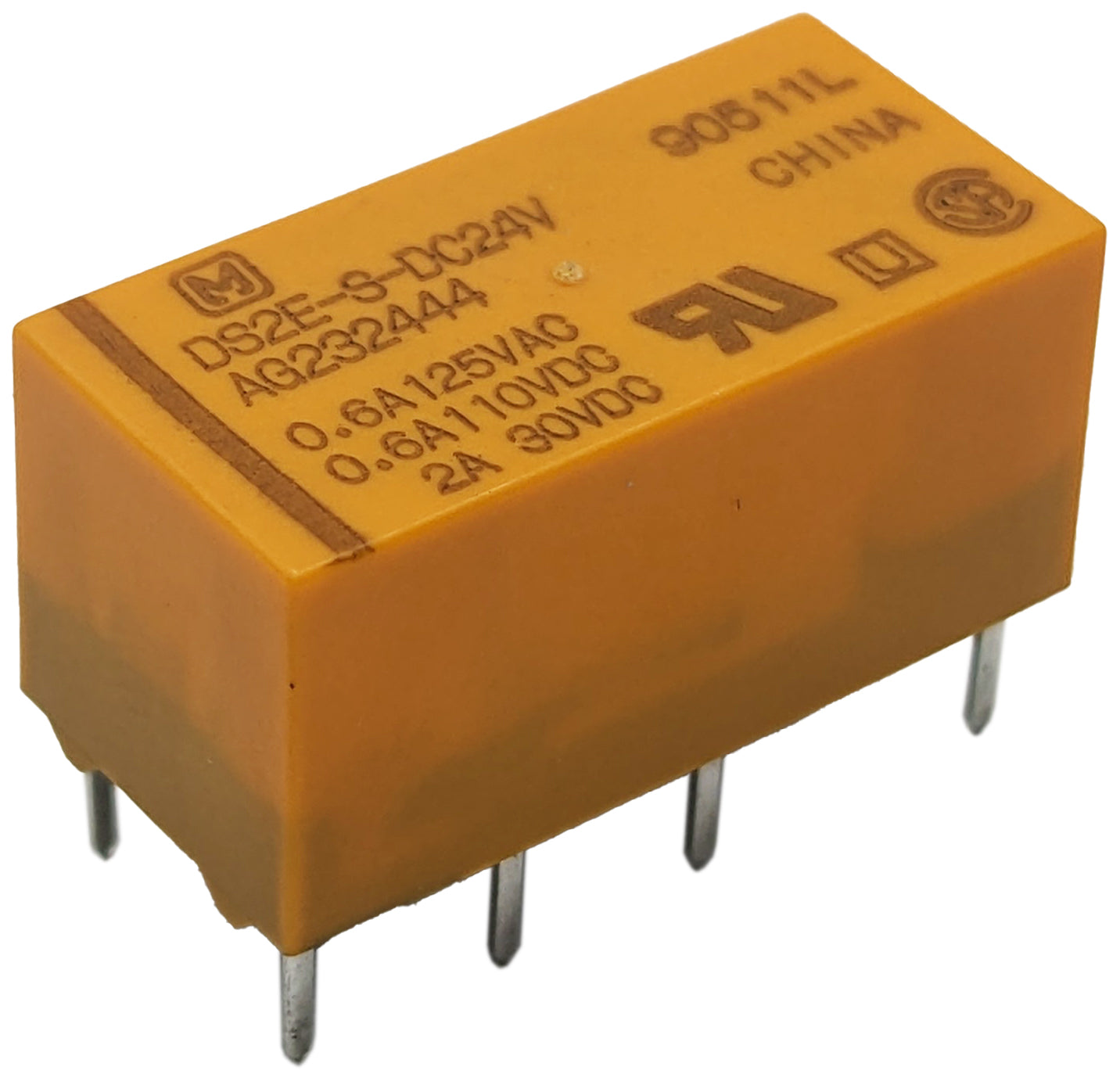 24V DPDT DIP Relay, 2A, 1100 Ohm – SciencePurchase