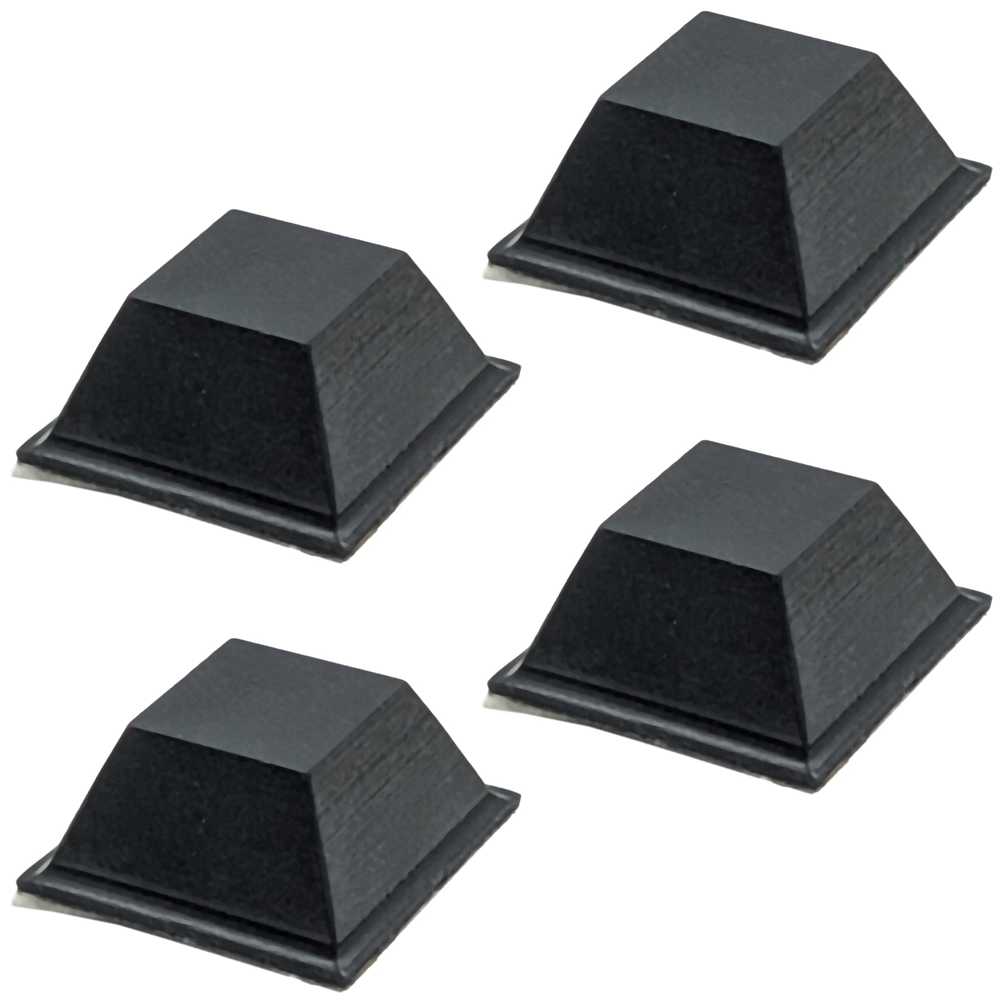 3M 4 Pack 0.5-inch Tapered Square Bumpon Bumpers, 0.23-inch Height (Bl ...