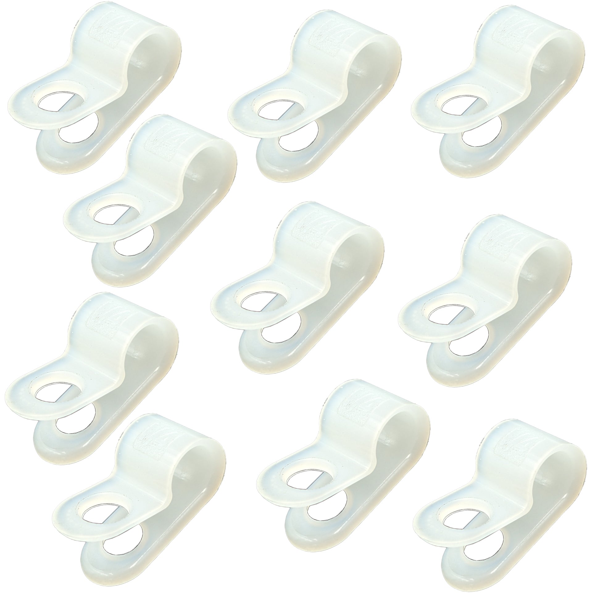10 Pack 1/4-inch Diameter Cable Clamp, Heavy Duty Molded Nylon (561-B0 ...