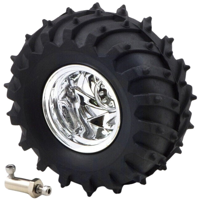 Dagu 120mm Spiked Rubber Wheel for RC / Robotics, 60mm Width, 4mm Axle ...