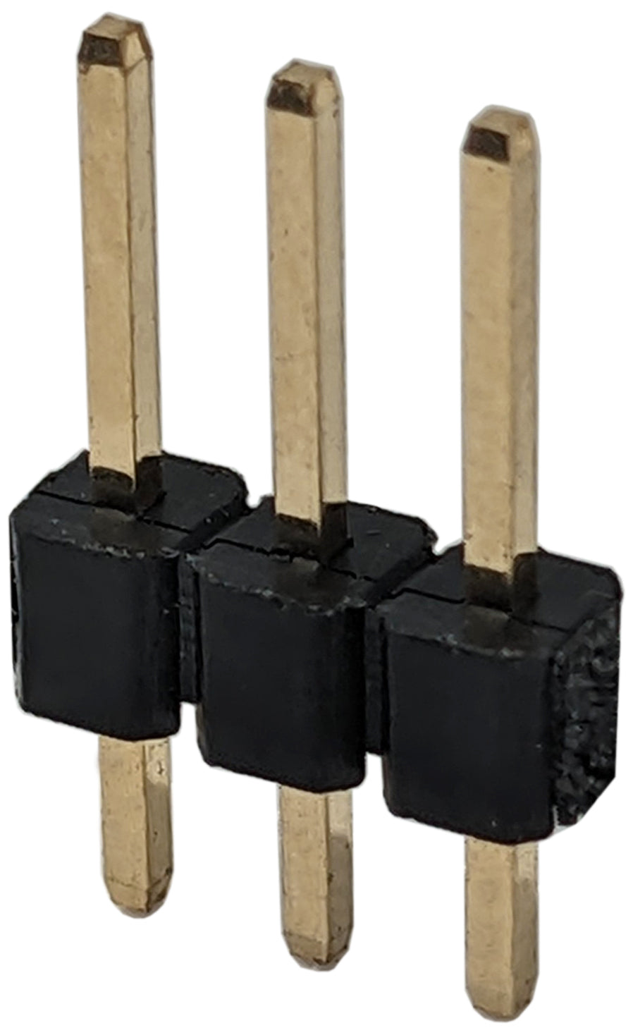 3 Pin Single Row Male Header, 0.025" Square Posts on 0.1" Center ...
