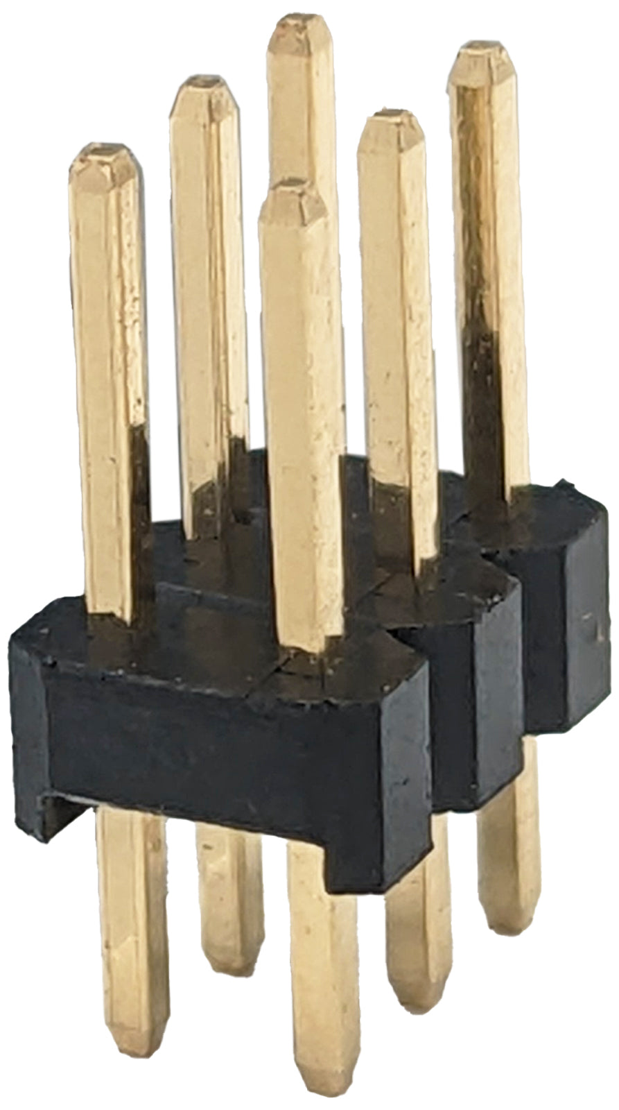 6 Pin Dual Row Male Header, 0.025" Square Posts on 0.1" Center ...