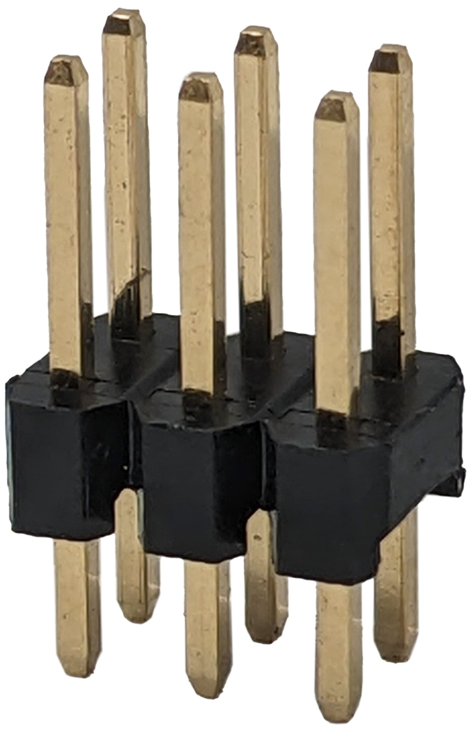 6 Pin Dual Row Male Header, 0.025" Square Posts on 0.1" Center ...