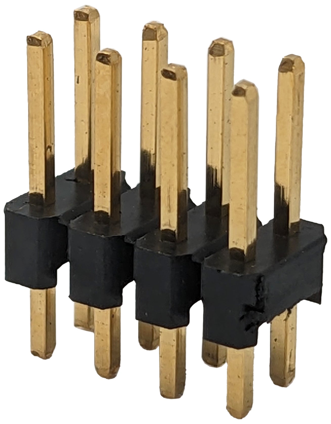 8 Pin Dual Row Male Header, 0.025" Square Posts on 0.1" Center ...