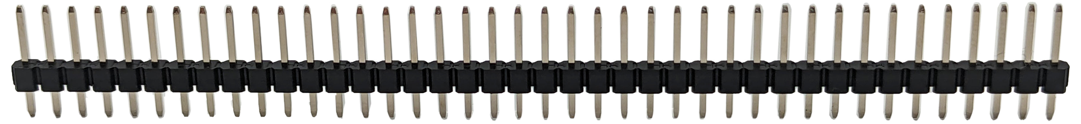 40 Pin Single Row Male Header, 0.025" Square Posts on 0.1" Center ...