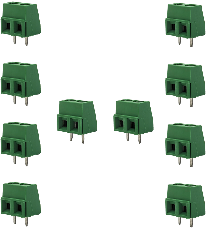 10 Pack Vertical 2 Position Wire to Board Terminal Block, Side Entry ...