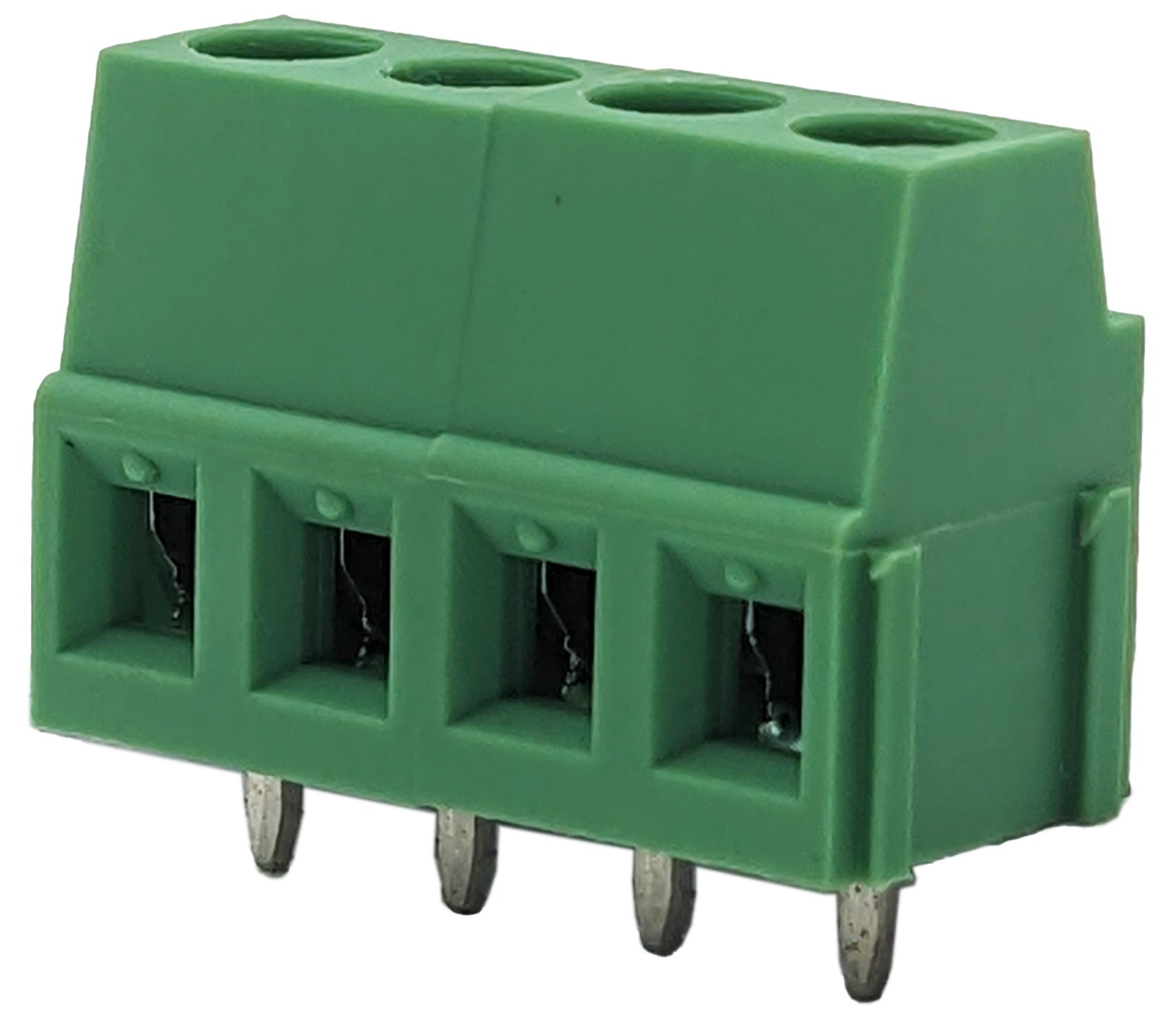 Vertical 4 Position Wire to Board Terminal Block, Side Entry, Screw Ty ...