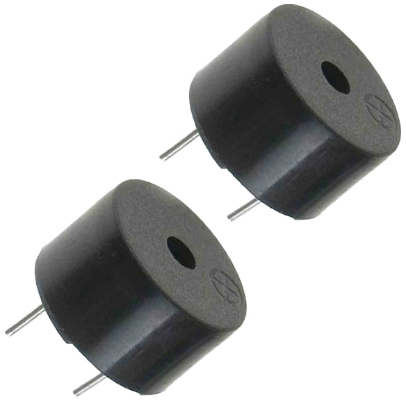 2 Pack 12VDC, 85dB 4000Hz Piezo Buzzer, Sealed, 13.8x7.5mm Size ...