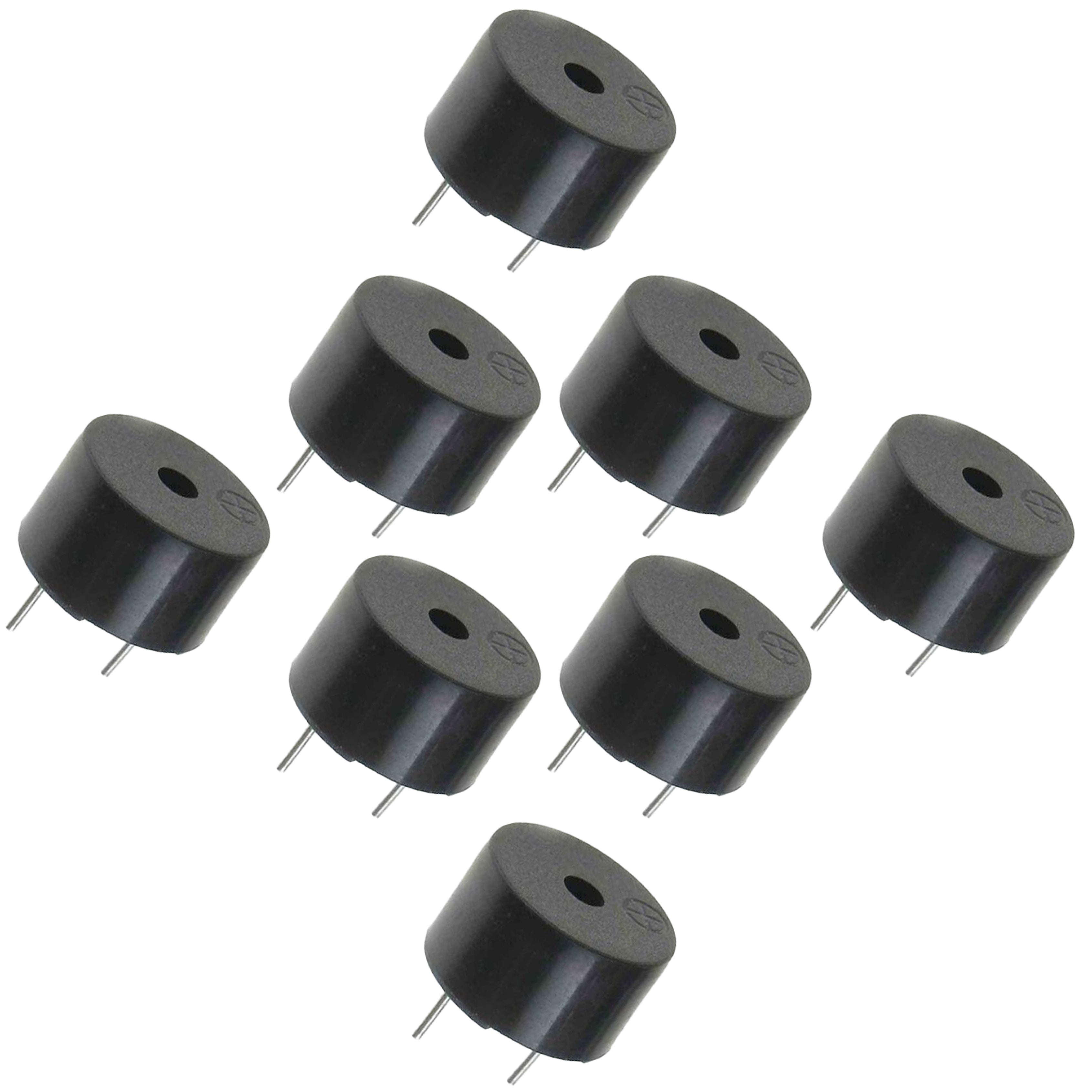 8 Pack 12VDC, 85dB 4000Hz Piezo Buzzer, Sealed, 13.8x7.5mm Size ...