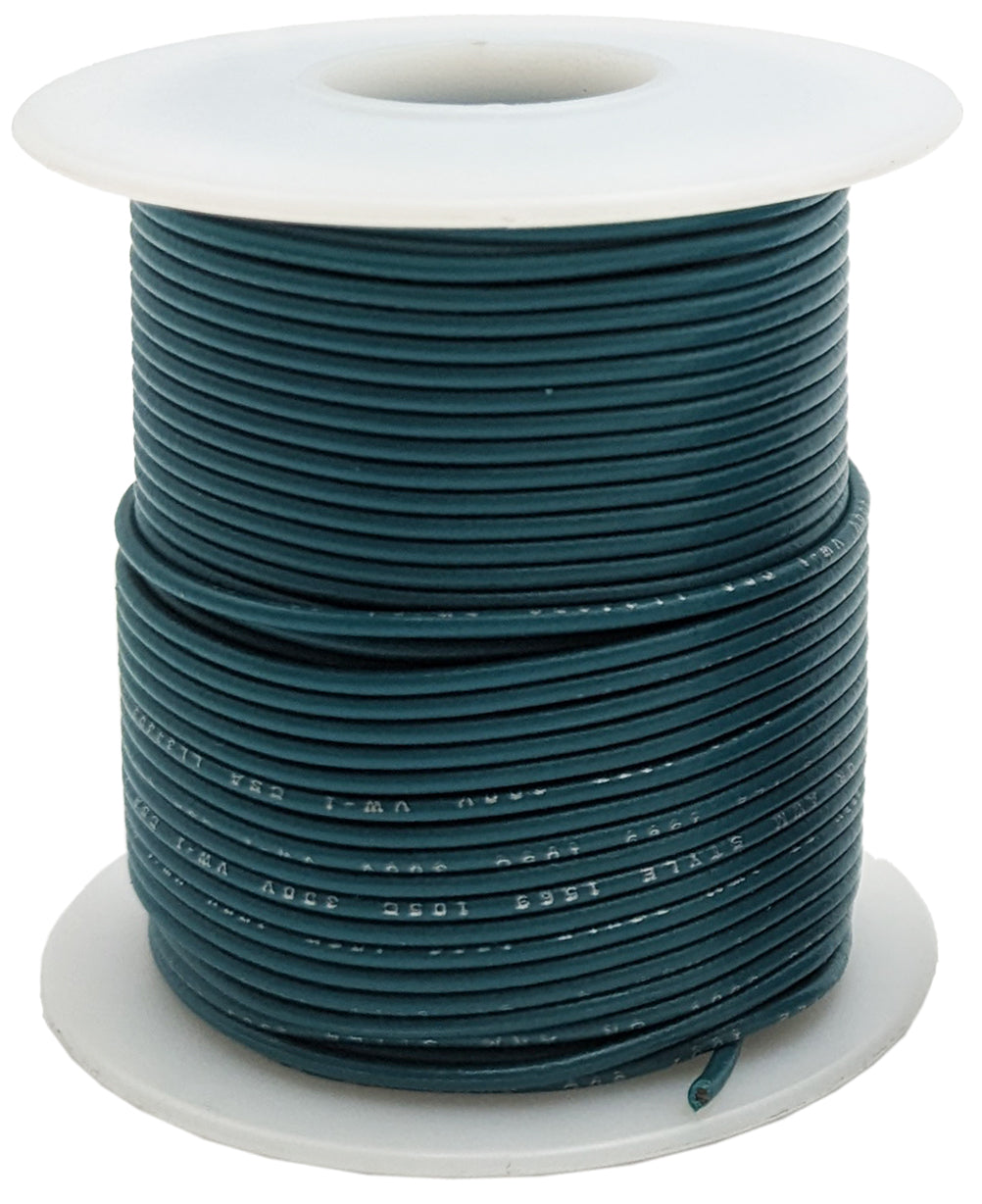 100 Feet Green 24 Gauge Solid Hook-Up Wire, Tinned Copper, PVC Insulat ...