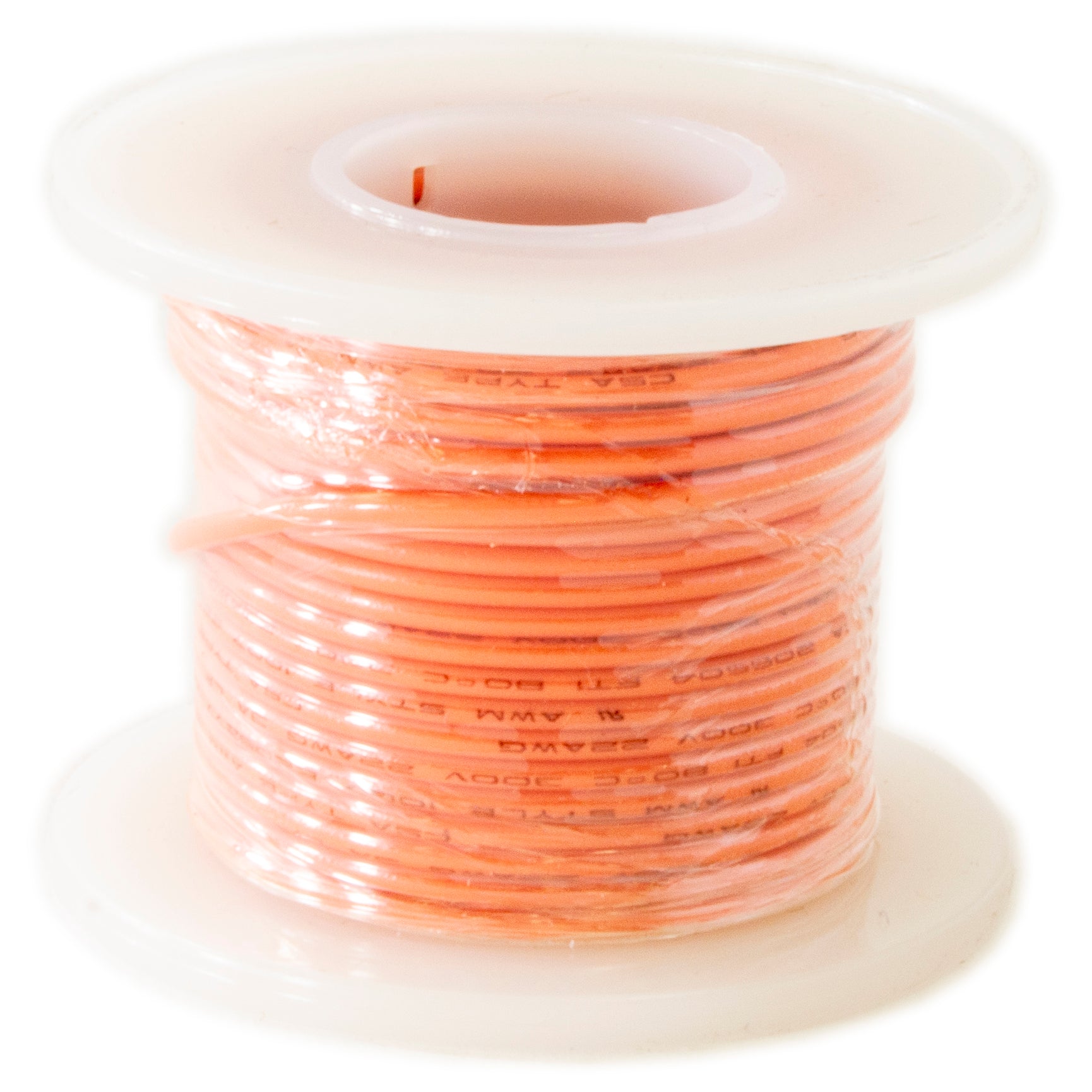 25 Feet Orange 22 Gauge Stranded Hook-Up Wire, Tinned Copper, PVC Insu ...