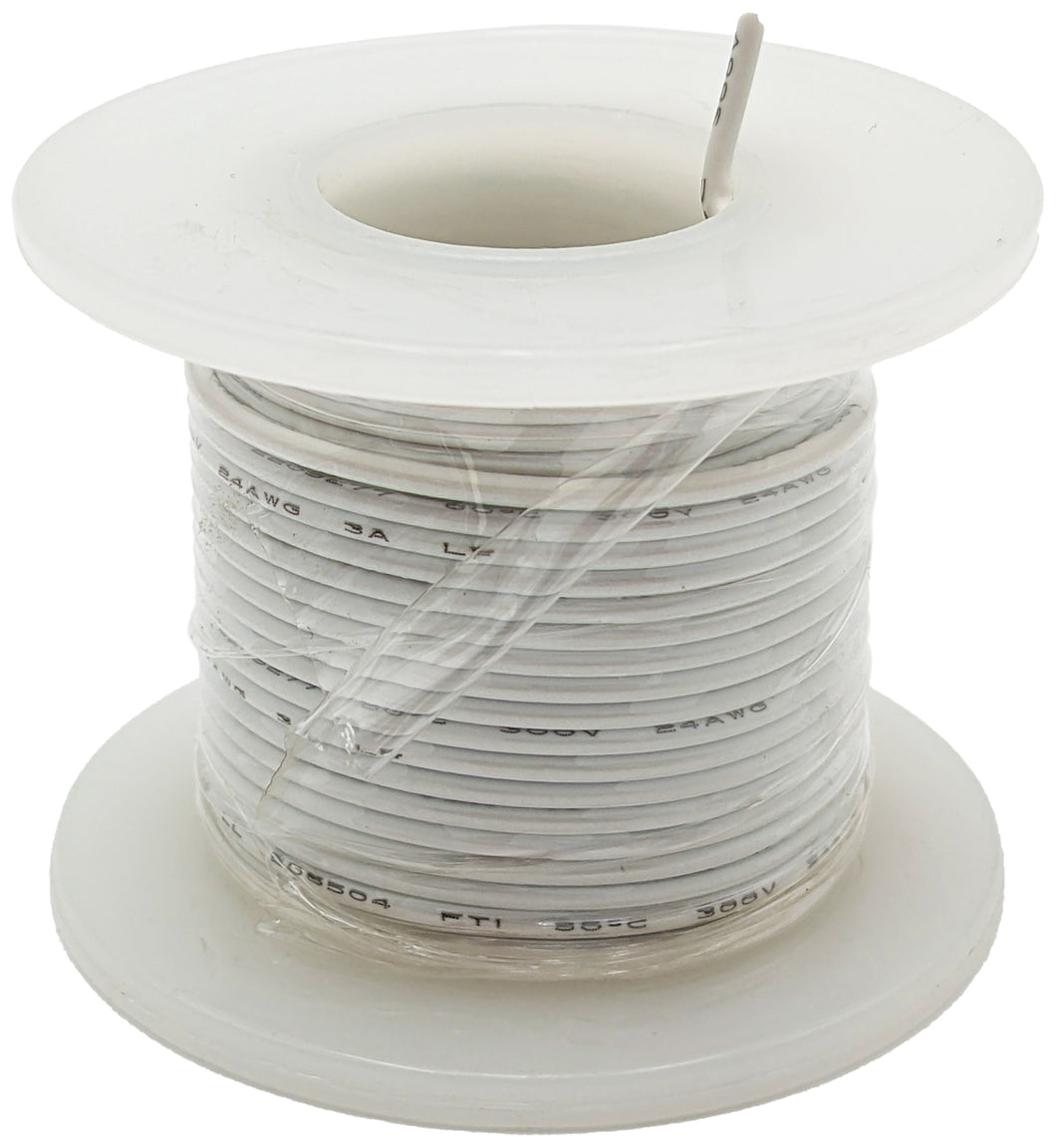 Solid 24 Gauge Hook Up Wire, 25 Foot Spool - White Color PVC Insulatio – SciencePurchase