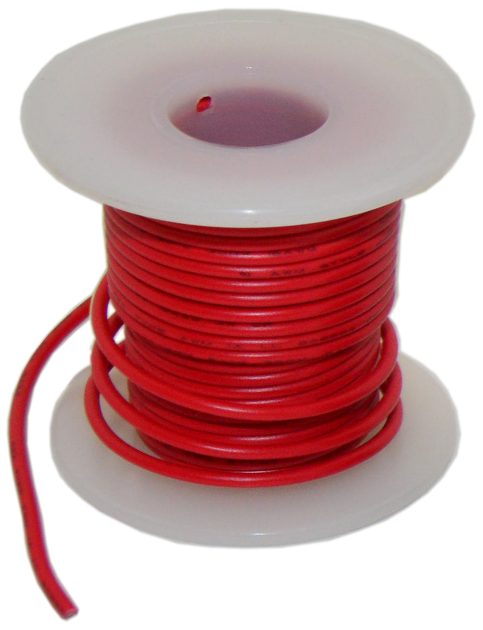 Red 18 Gauge Stranded Hook Up Wire, 100 Foot Spool (Shade May Vary ...