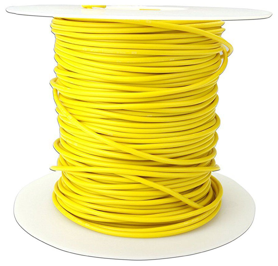 100 Feet Yellow 20 Gauge Stranded Flexible Test Lead Wire, Rubber Insu ...