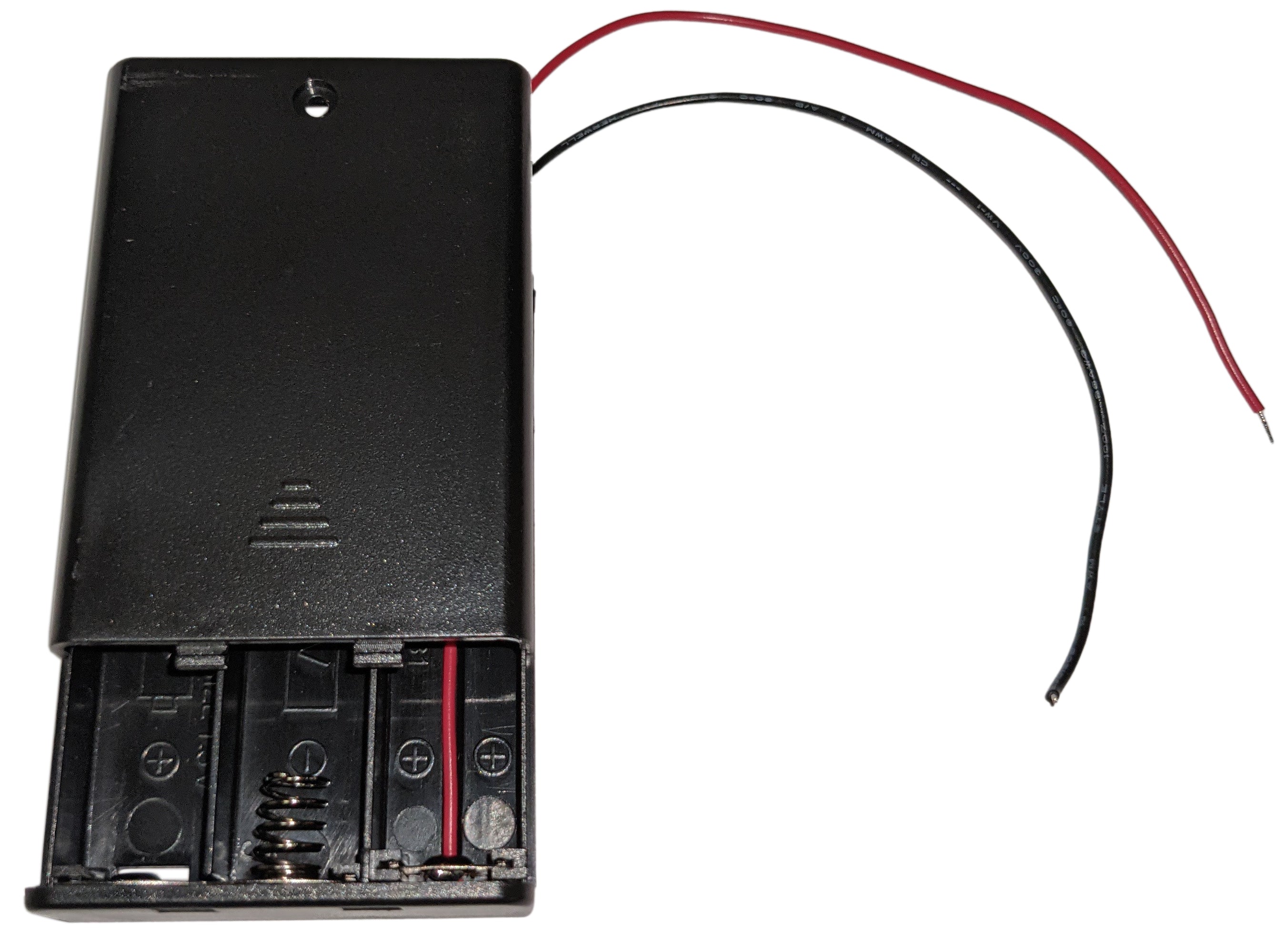 3 AA Battery Holder with On/Off Switch, Wire Leads, and Cover ...