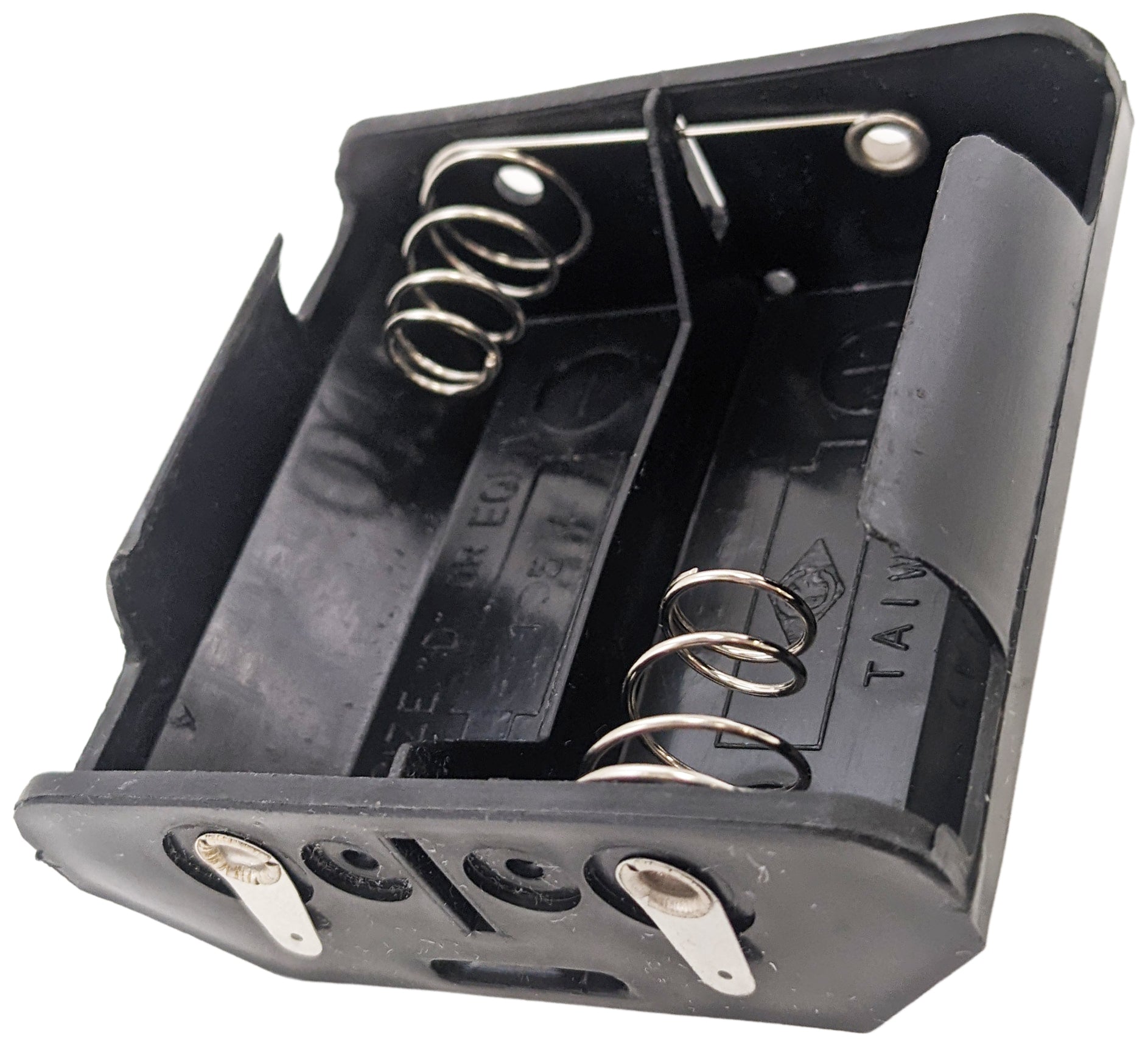 2 'D' Battery Holder with Solder Lugs, Plastic (2.8" x 2.8" x 1 ...