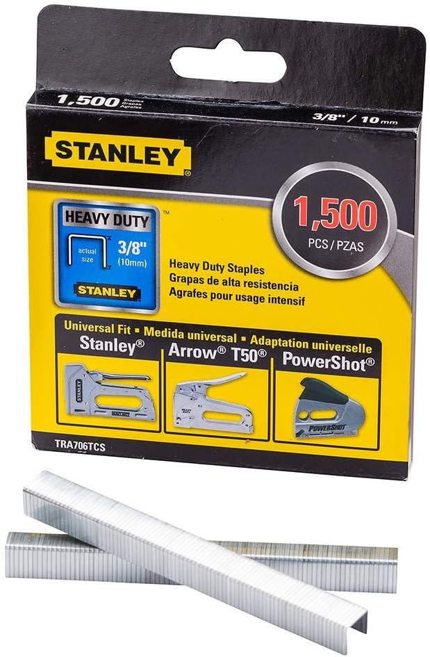 Stanley 3/8" Heavy-Duty Staples, 1500 Count (TRA706TCS) – SciencePurchase