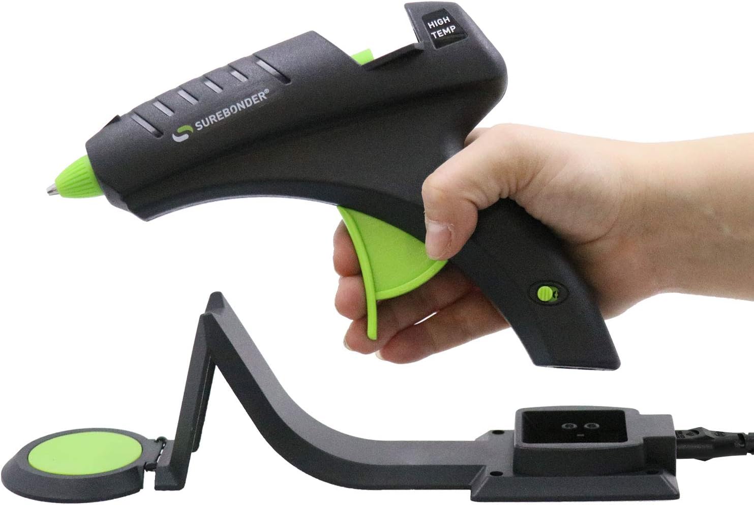 Surebonder Cordless/Corded Full Size Hot Glue Gun, High Temperature 38 ...