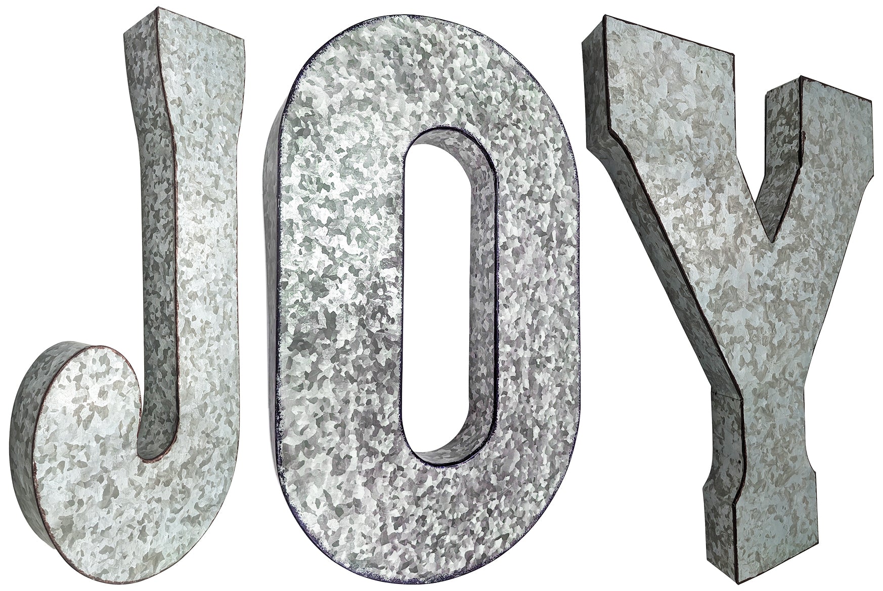 20" Tall Metal "JOY" Letters - Approximately 2.7 Foot Long Hanging Déc ...