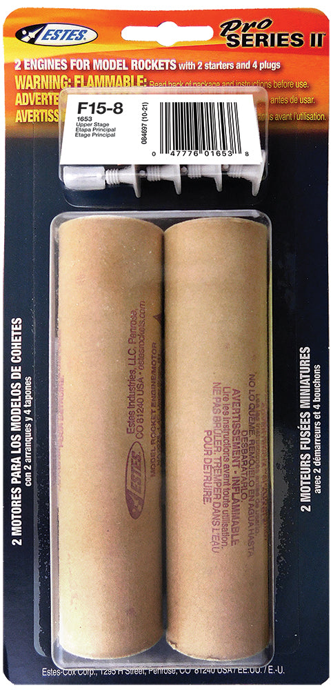 Estes F15-8 Model Rocket Engine Pack - Includes 2 Engines with Starter ...