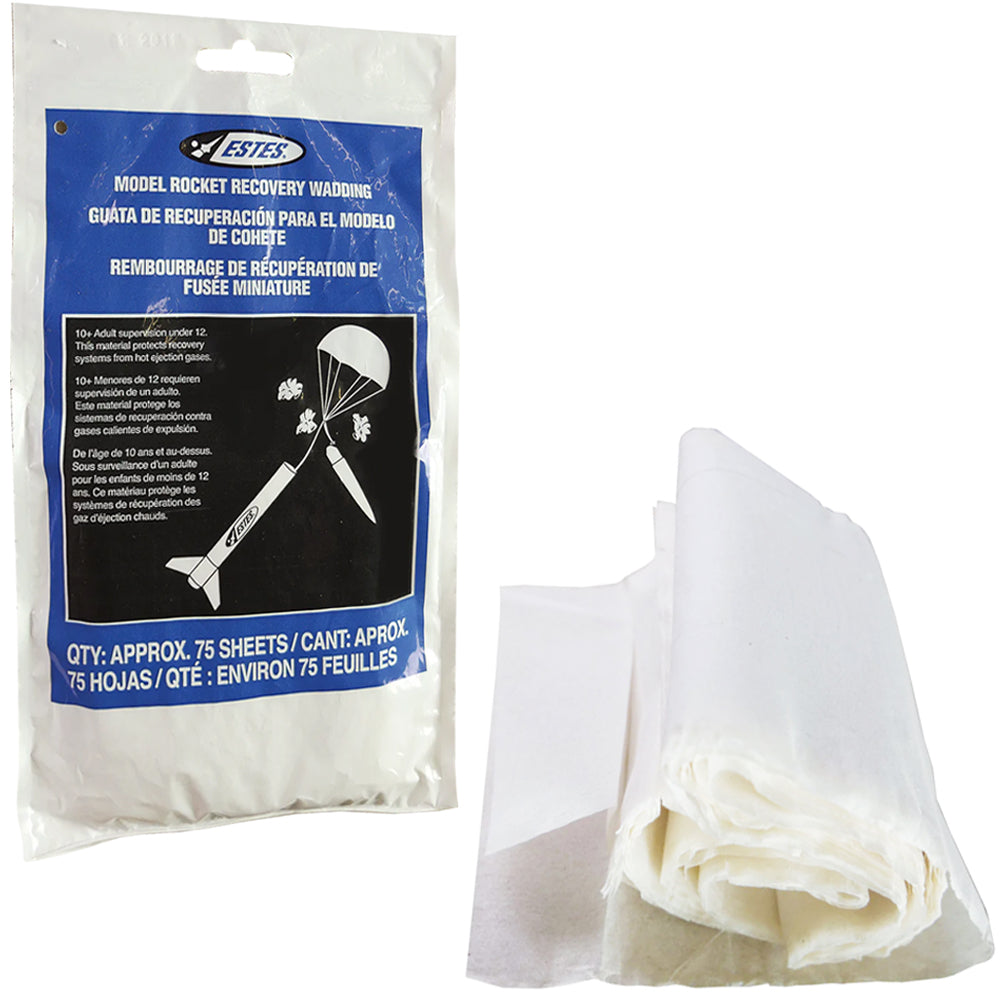 Estes Recovery Wadding - Approximately 75 Sheets, Enough for 18-25 Fli ...