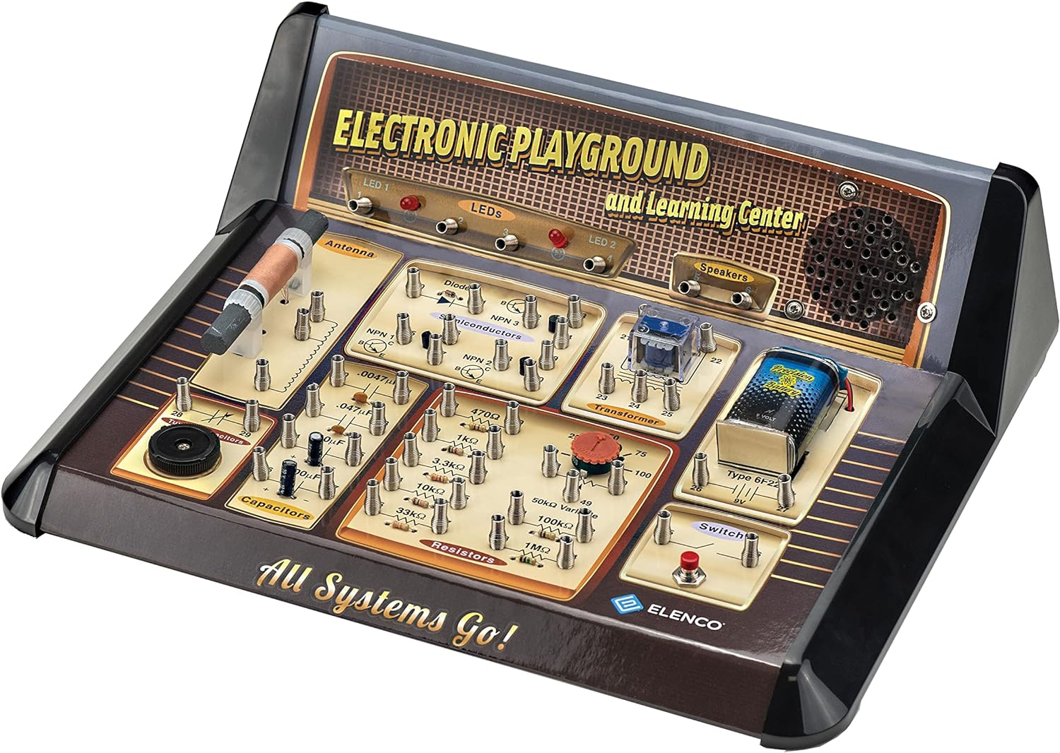 Elenco Electronic Playground 60-in-One Experiments, No Soldering Requi ...
